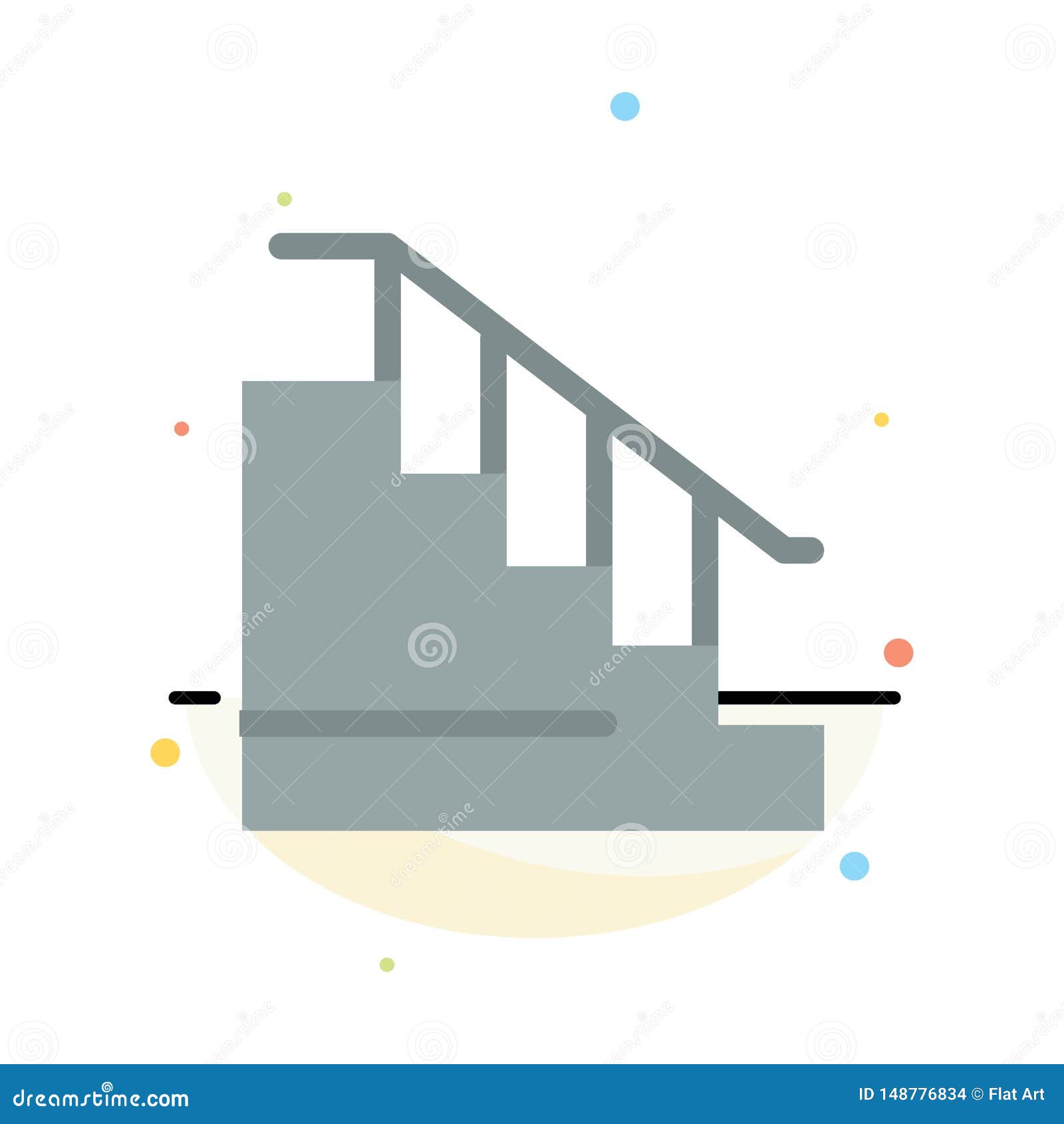 Stair Abstract Minimalistic Black And White Background. Corporate ...