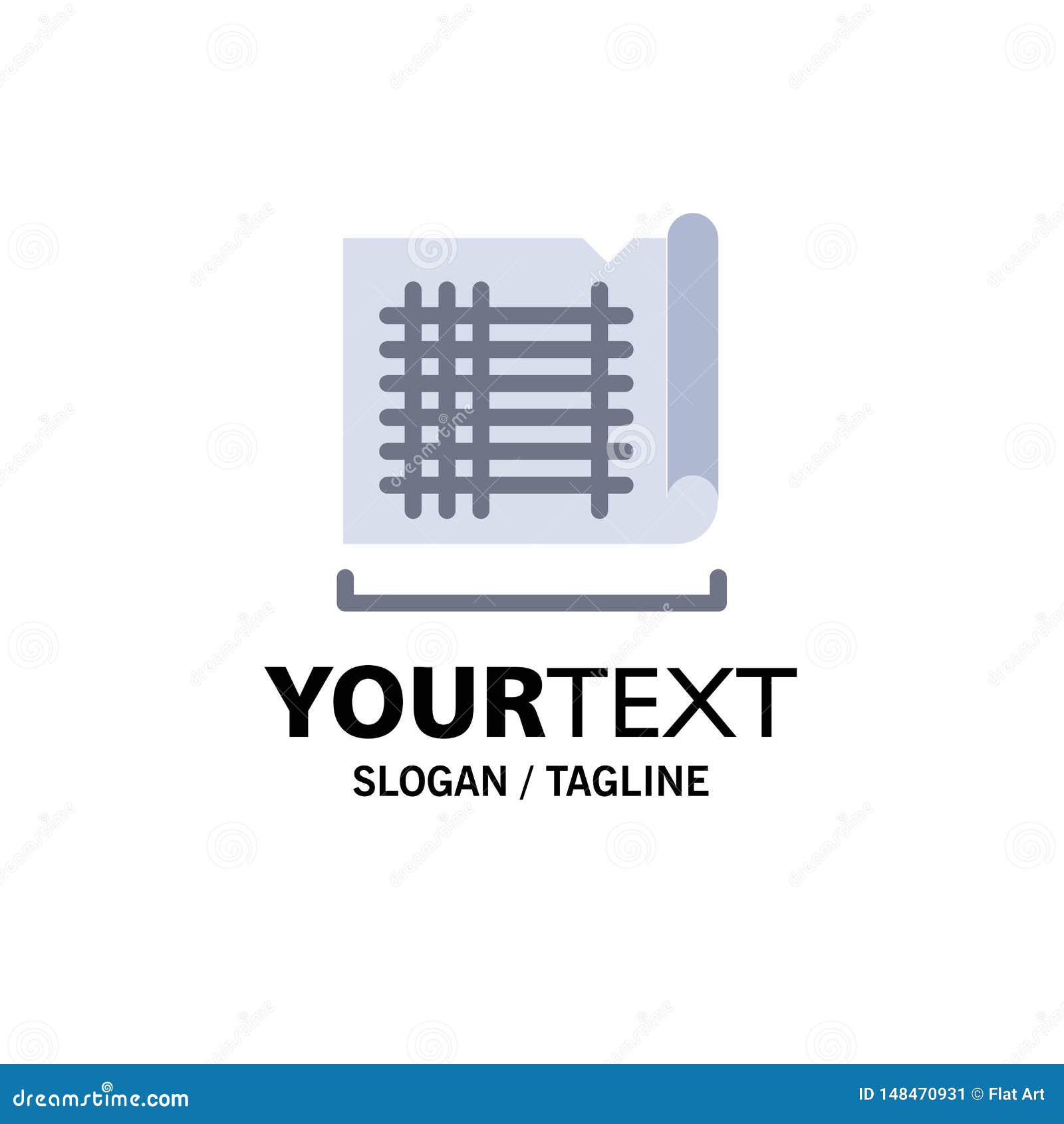 Construction, Drafting, House, Map Business Logo Template. Flat Color ...