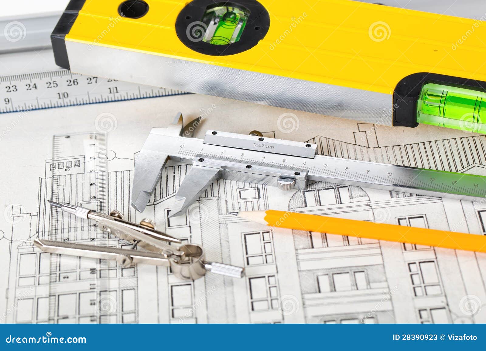 Construction drafts stock image. Image of accessory, design - 28390923