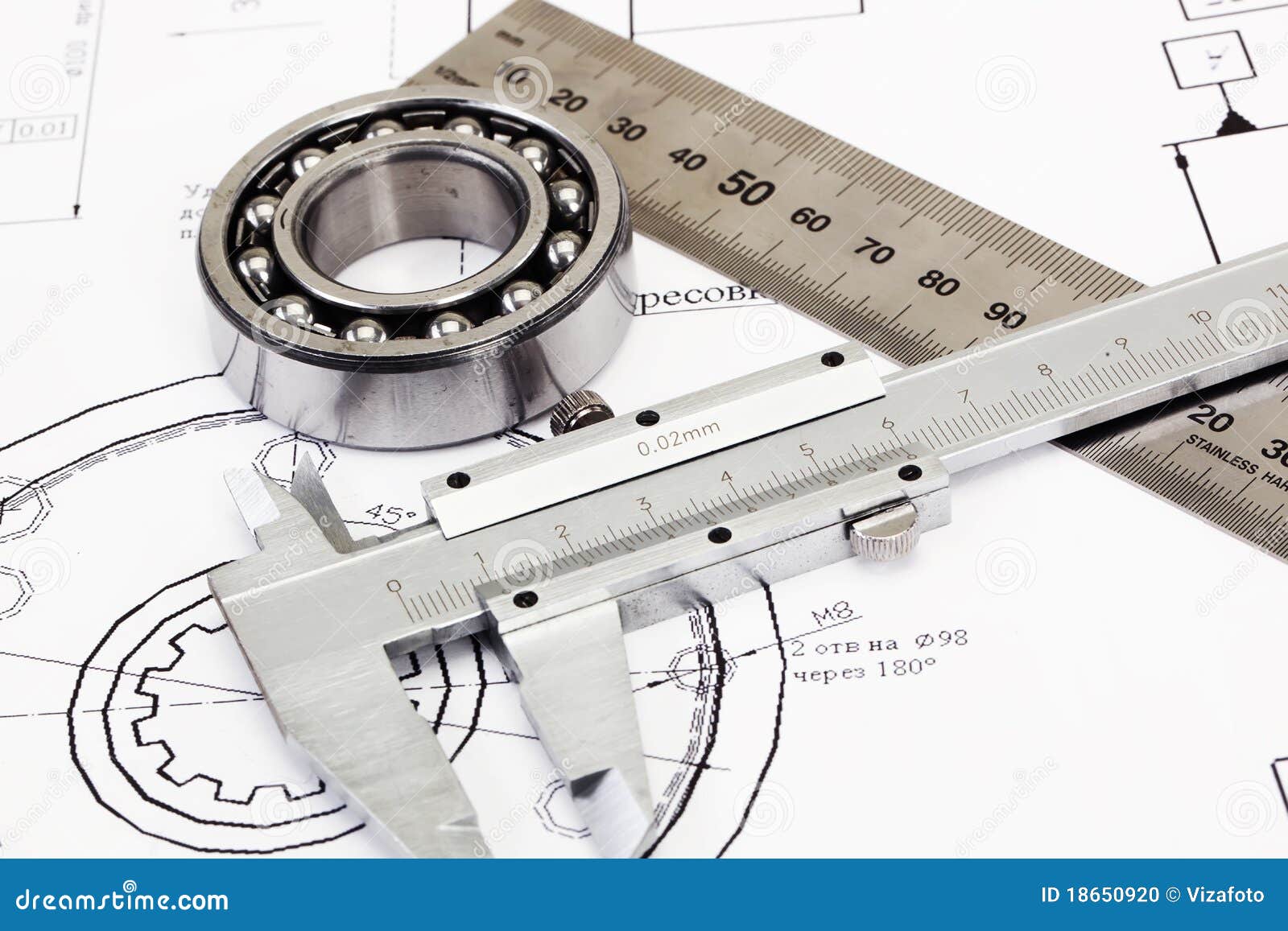 Construction Drafts and Tools Stock Photo - Image of construction ...