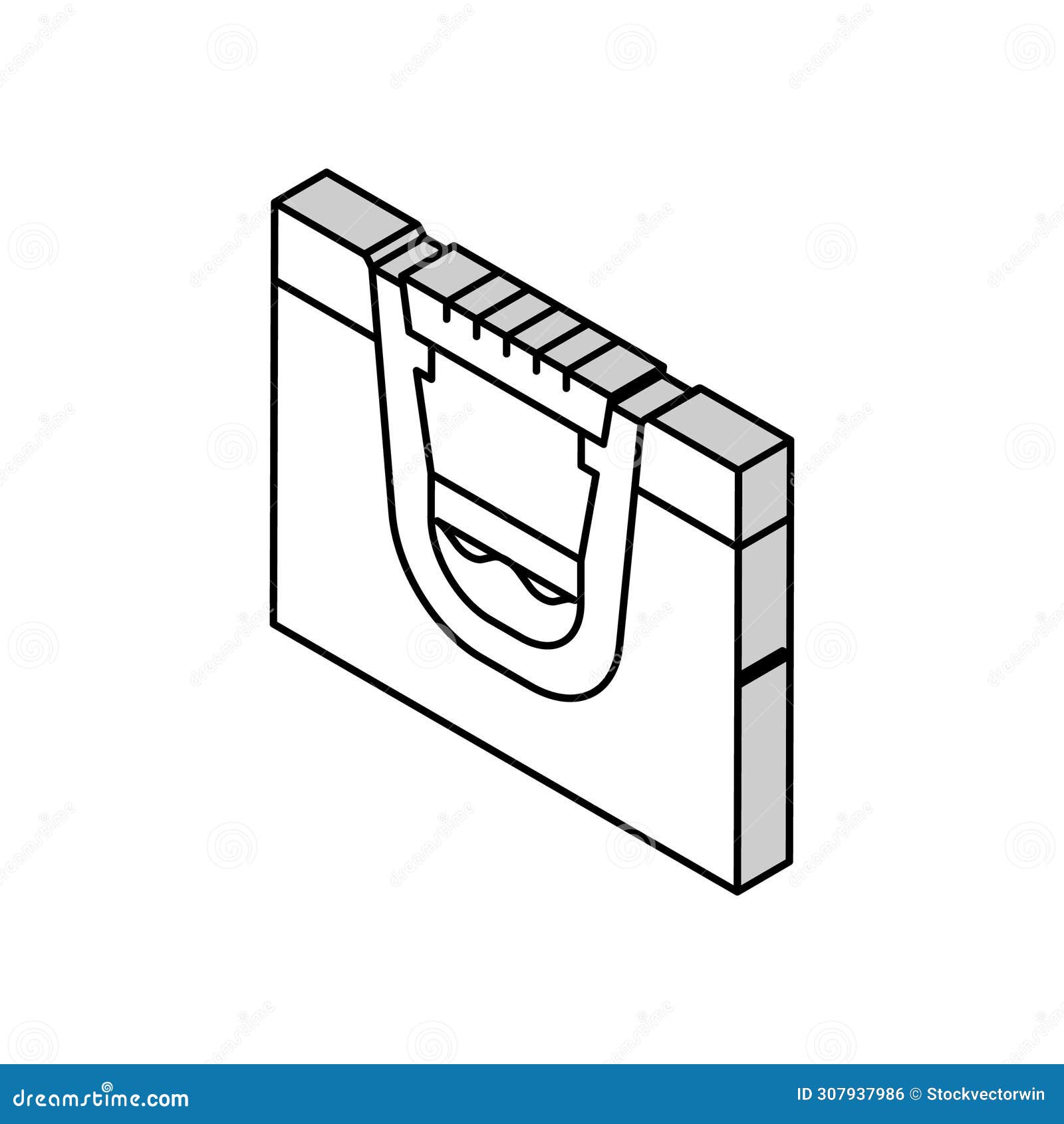 Construction of Drainage System Isometric Icon Vector Illustration ...