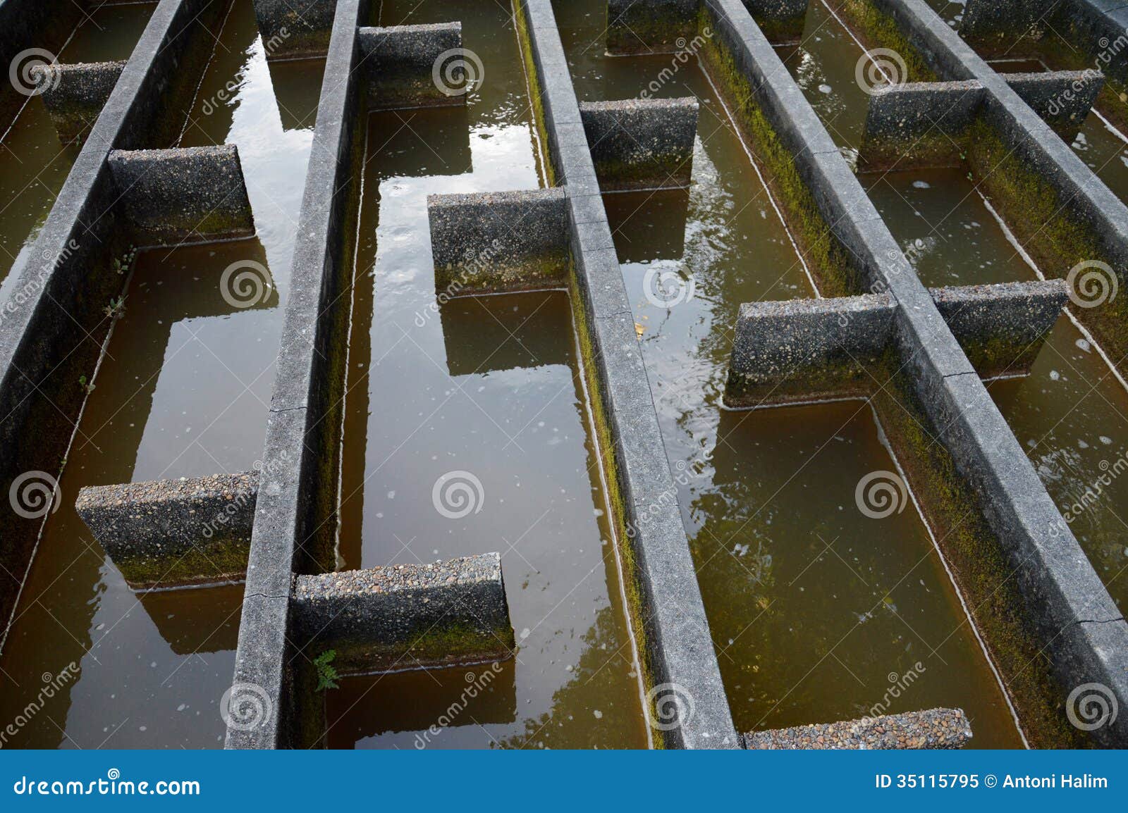 Construction of Drainage Water Filtration Stock Image - Image of ...