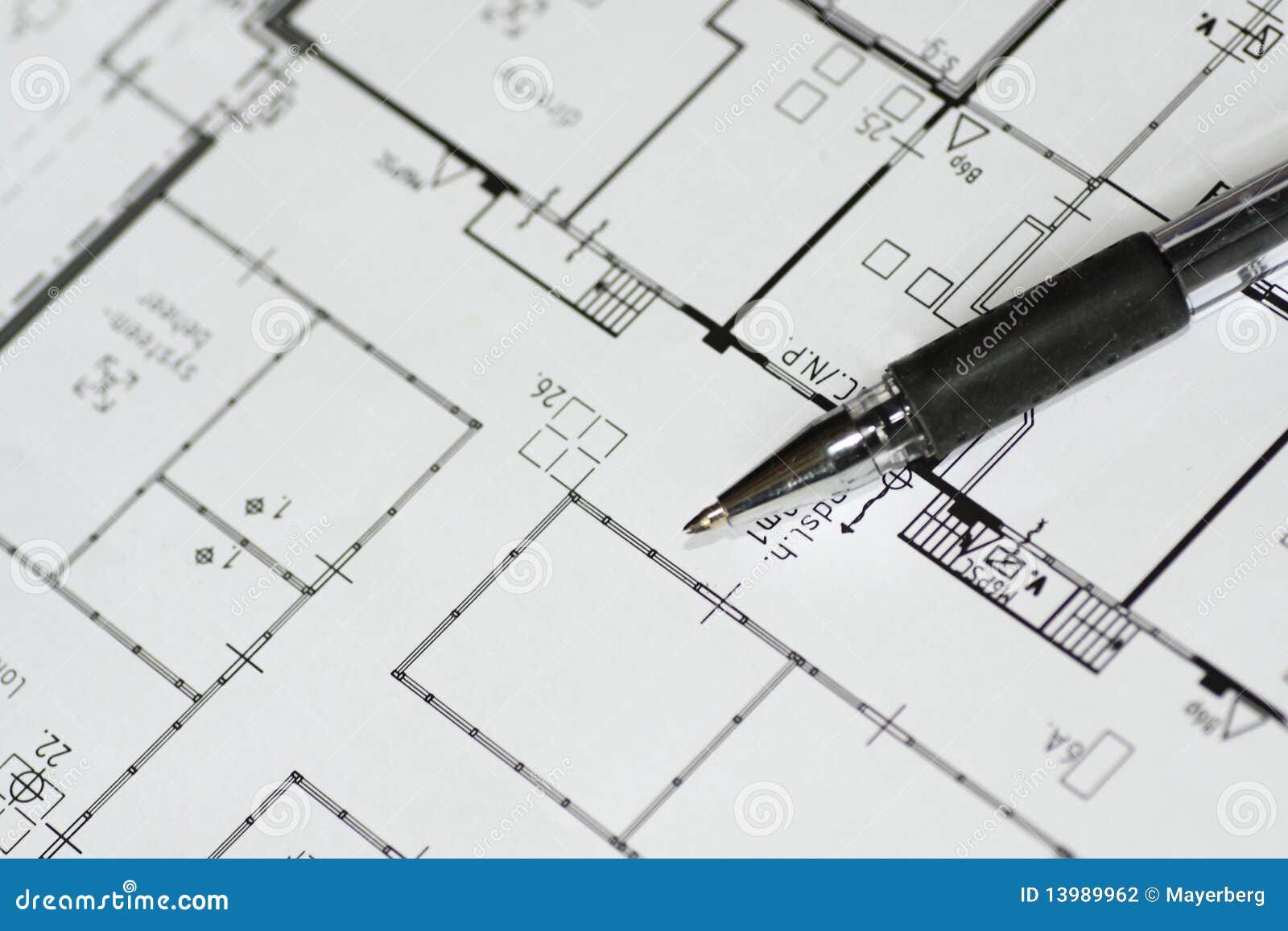 Construction drawing stock photo. Image of blueprint - 13989962