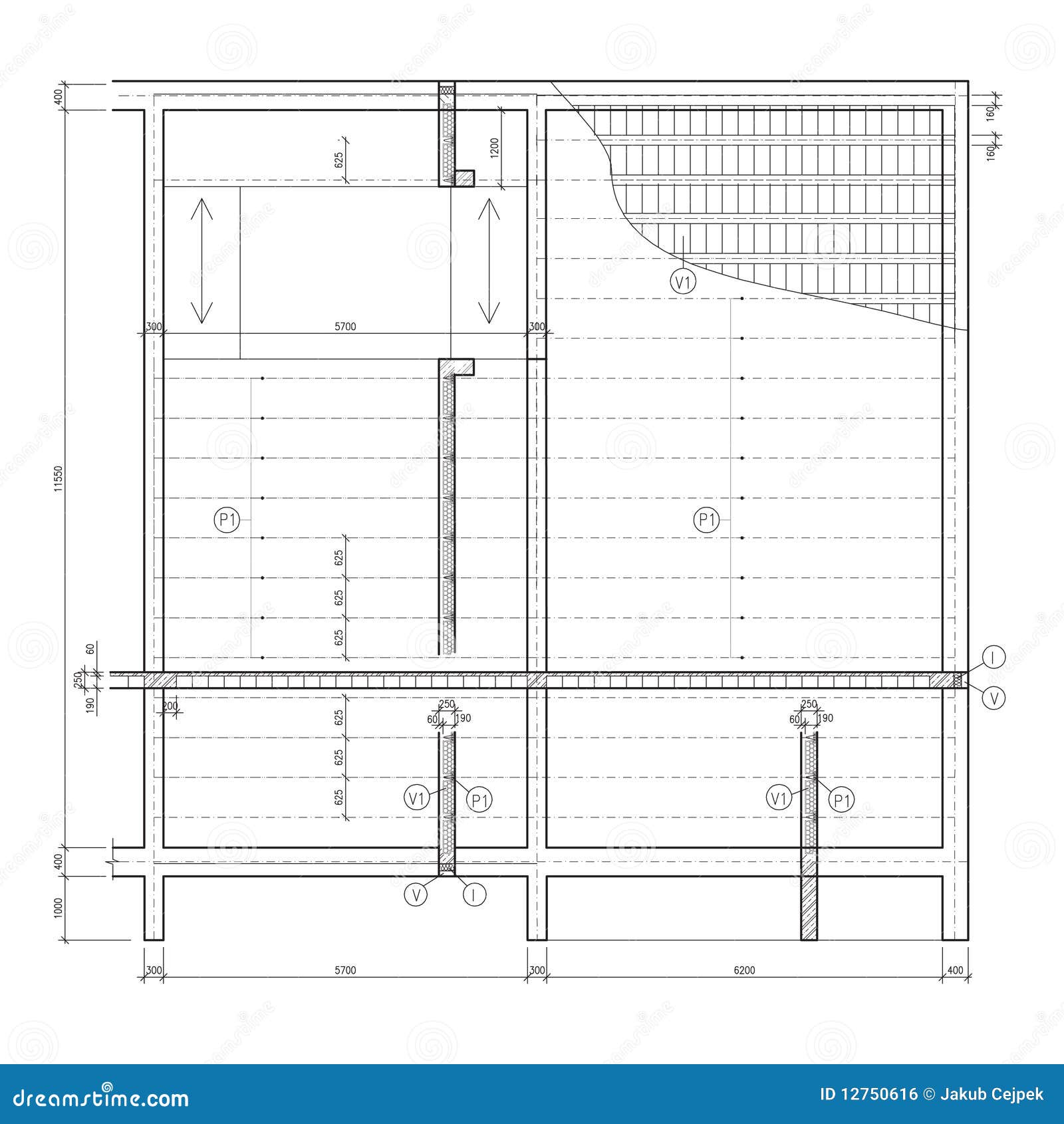 Construction Drawing, Ceiling Structure Stock Illustration ...