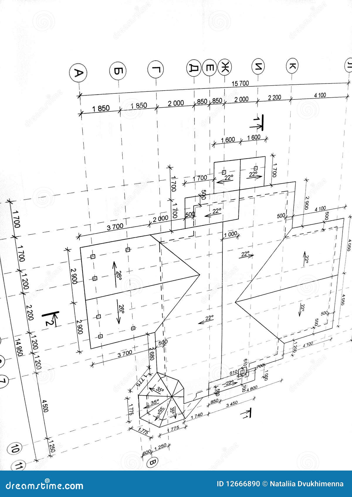 Construction drawings stock photo. Image of architects - 12666890