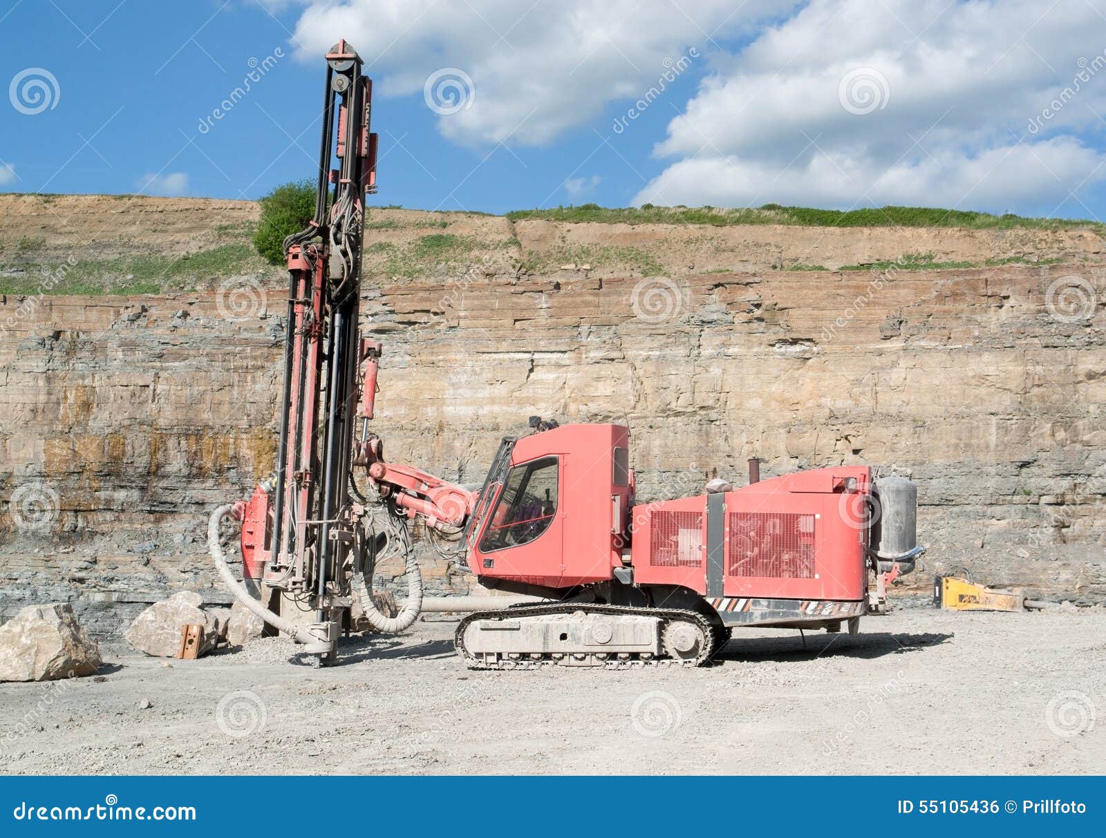 Construction drill auger stock photo. Image of bore, onshore - 55105436