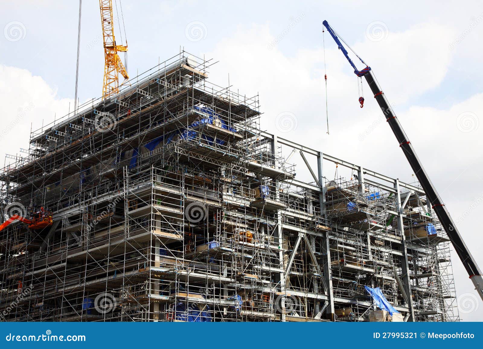 Fabrication Oil Rig Platform Of Construction Industry, Silhouette Of ...