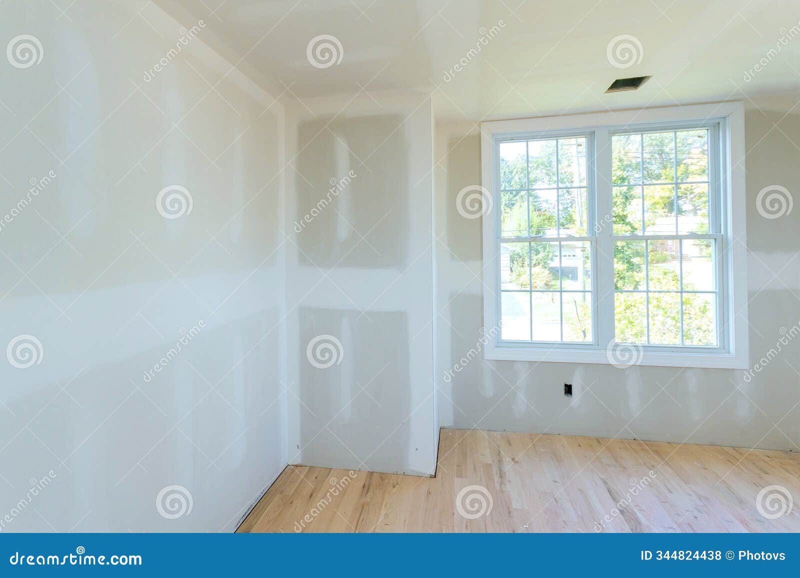 During Construction, Drywall is Partially Completed, but a Interior is ...