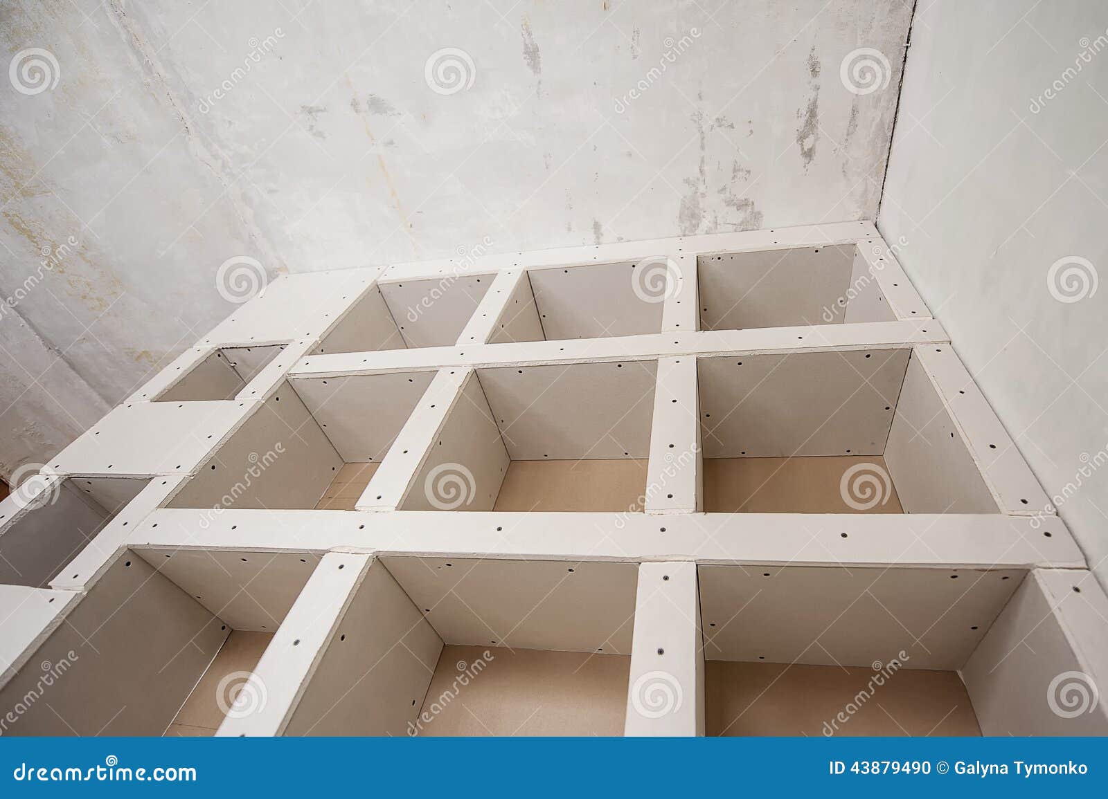 Construction of Drywall-Plasterboar D Interior Room Stock Photo - Image ...