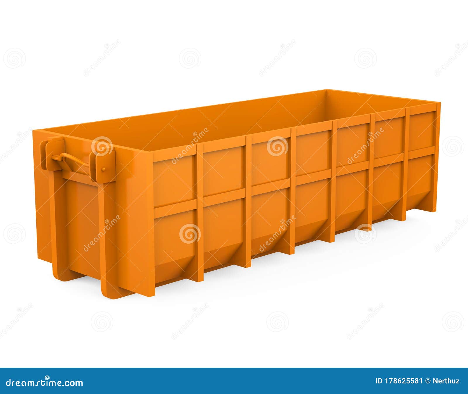 Construction Dumpster Isolated Stock Illustration - Illustration of ...