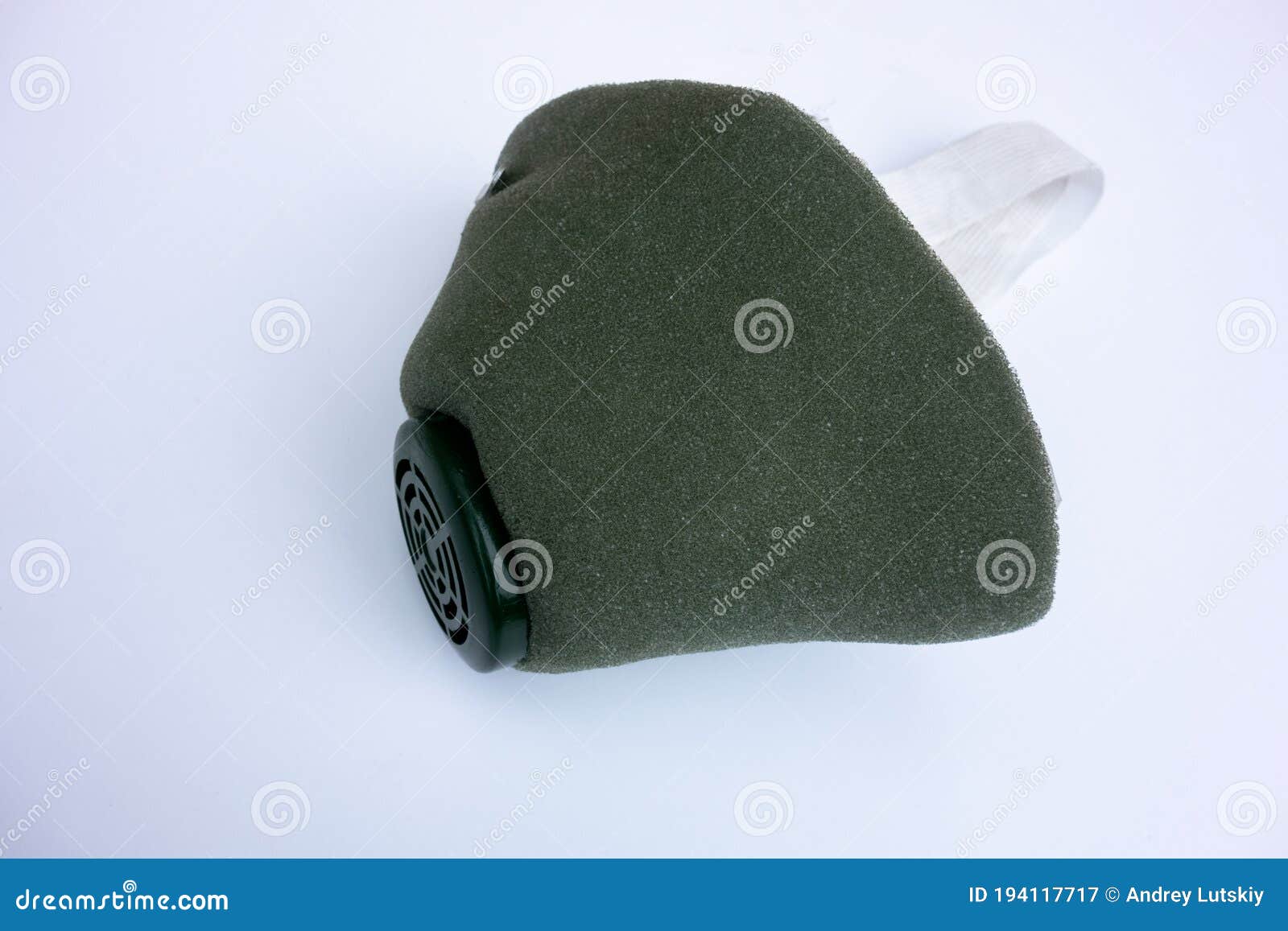 Construction Dust Mask, Green on White Isolate Stock Image - Image of ...