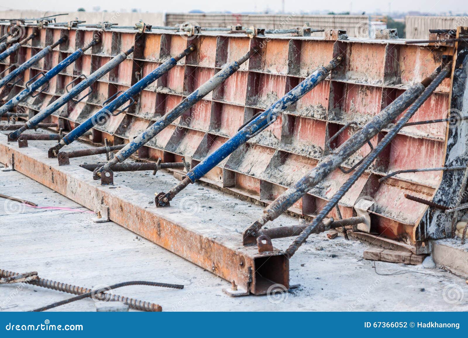 Construction of Edge of Highway Stock Photo - Image of road, steel ...
