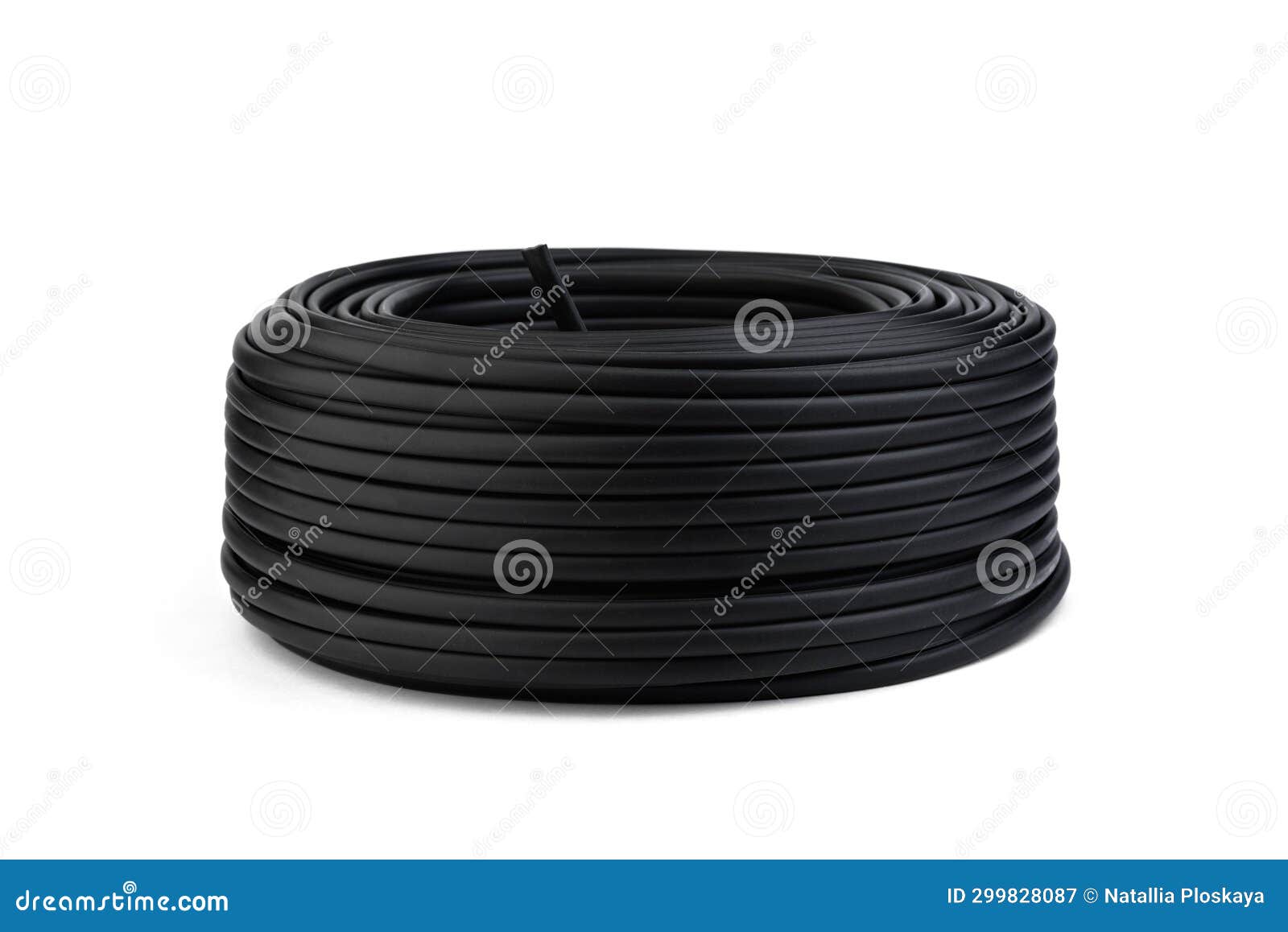 Construction Electrical Cable Isolated on White Background. Stock Image ...