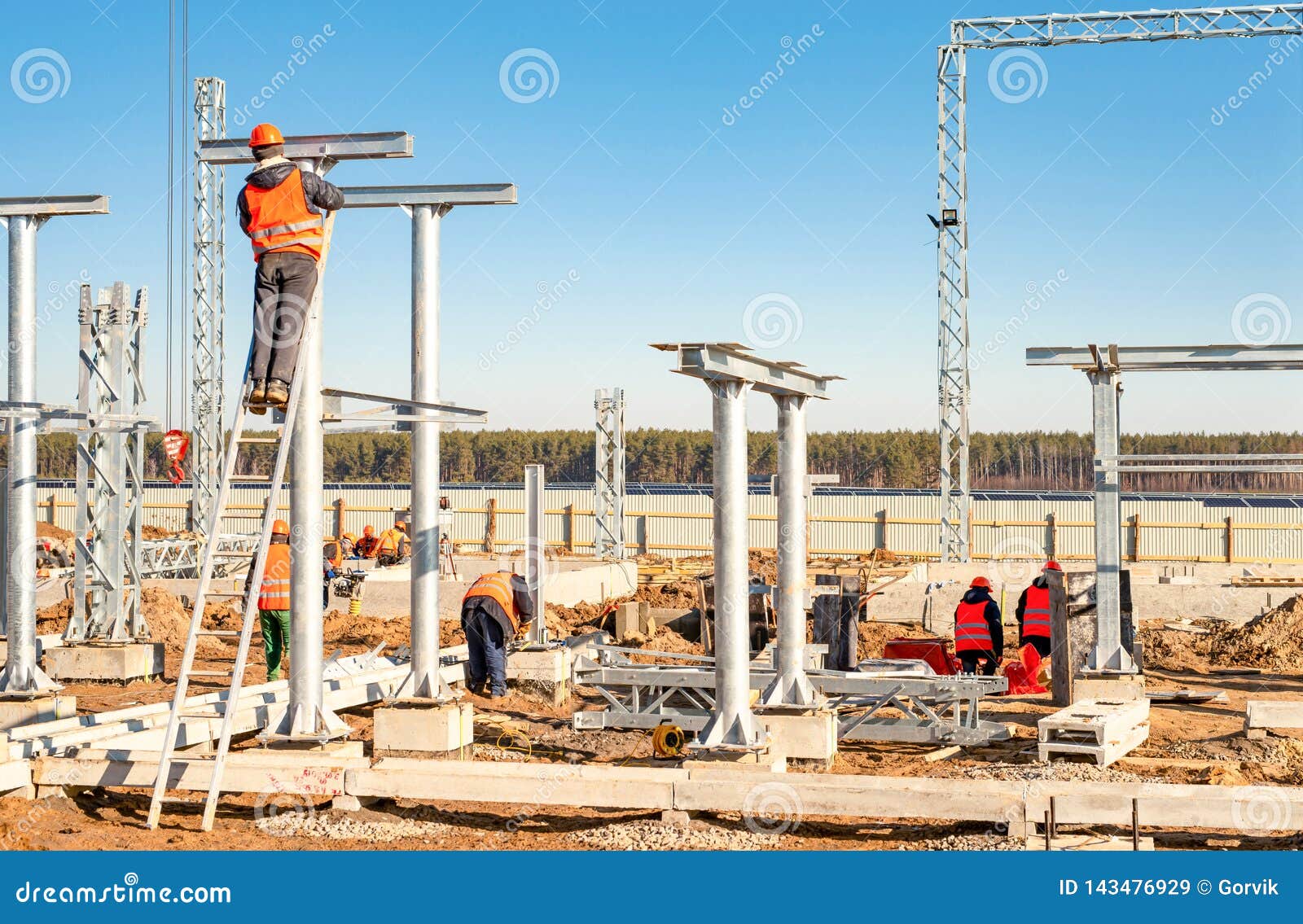 Construction Of Substation: Spread Footings Foundation Of 115kV ...