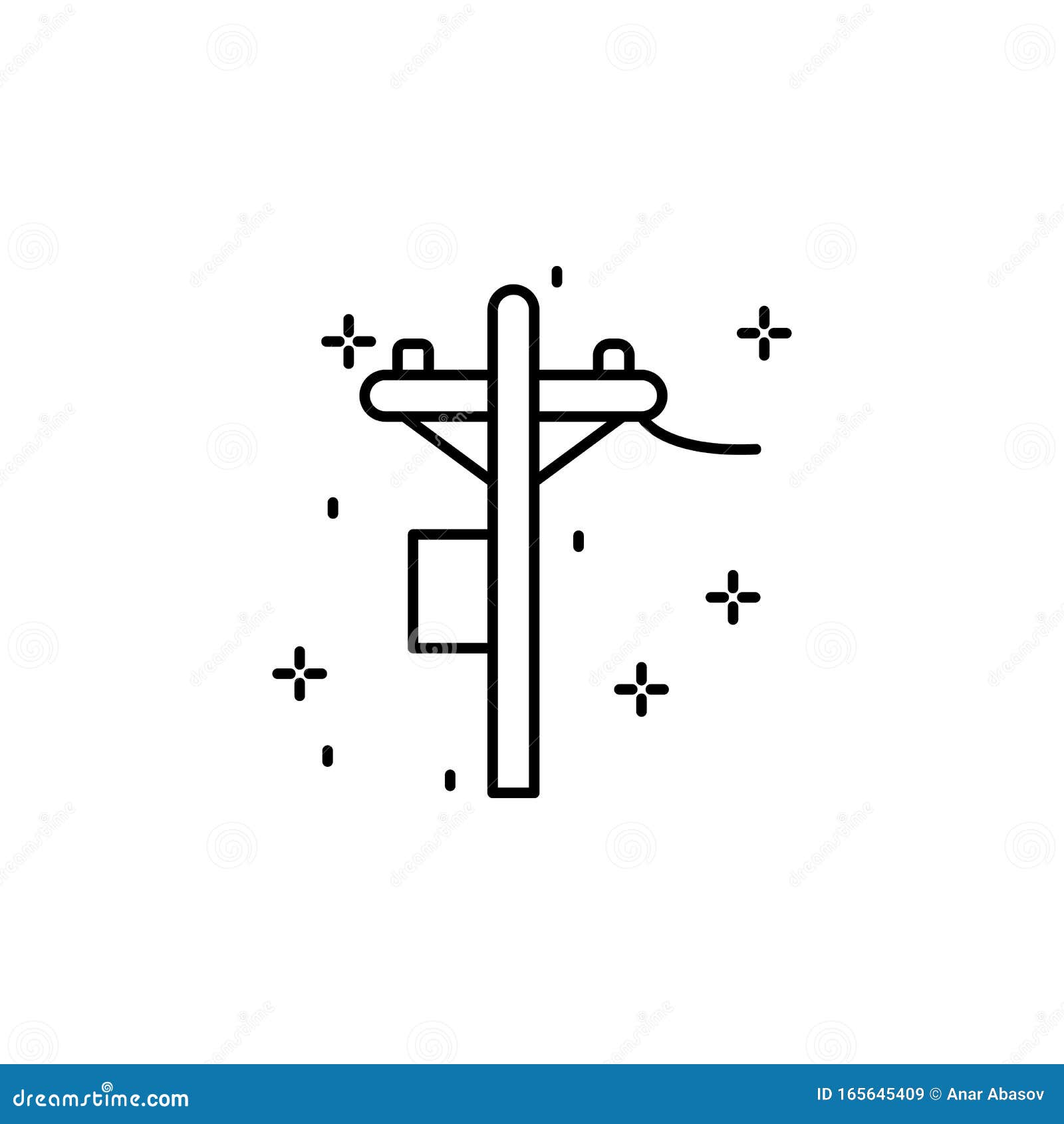 Construction, Electricity Tower Icon. Element of Construction Icon ...