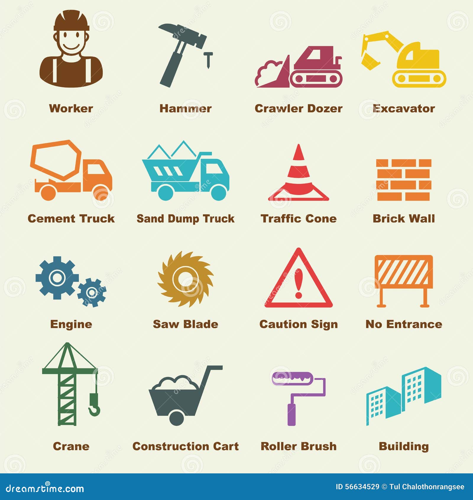 Construction elements stock vector. Illustration of collection - 56634529