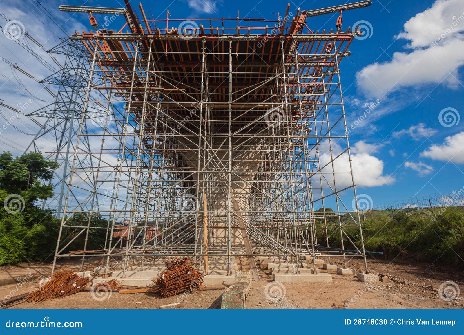 Construction Elevated Highway Supports Stock Photo - Image of concrete ...