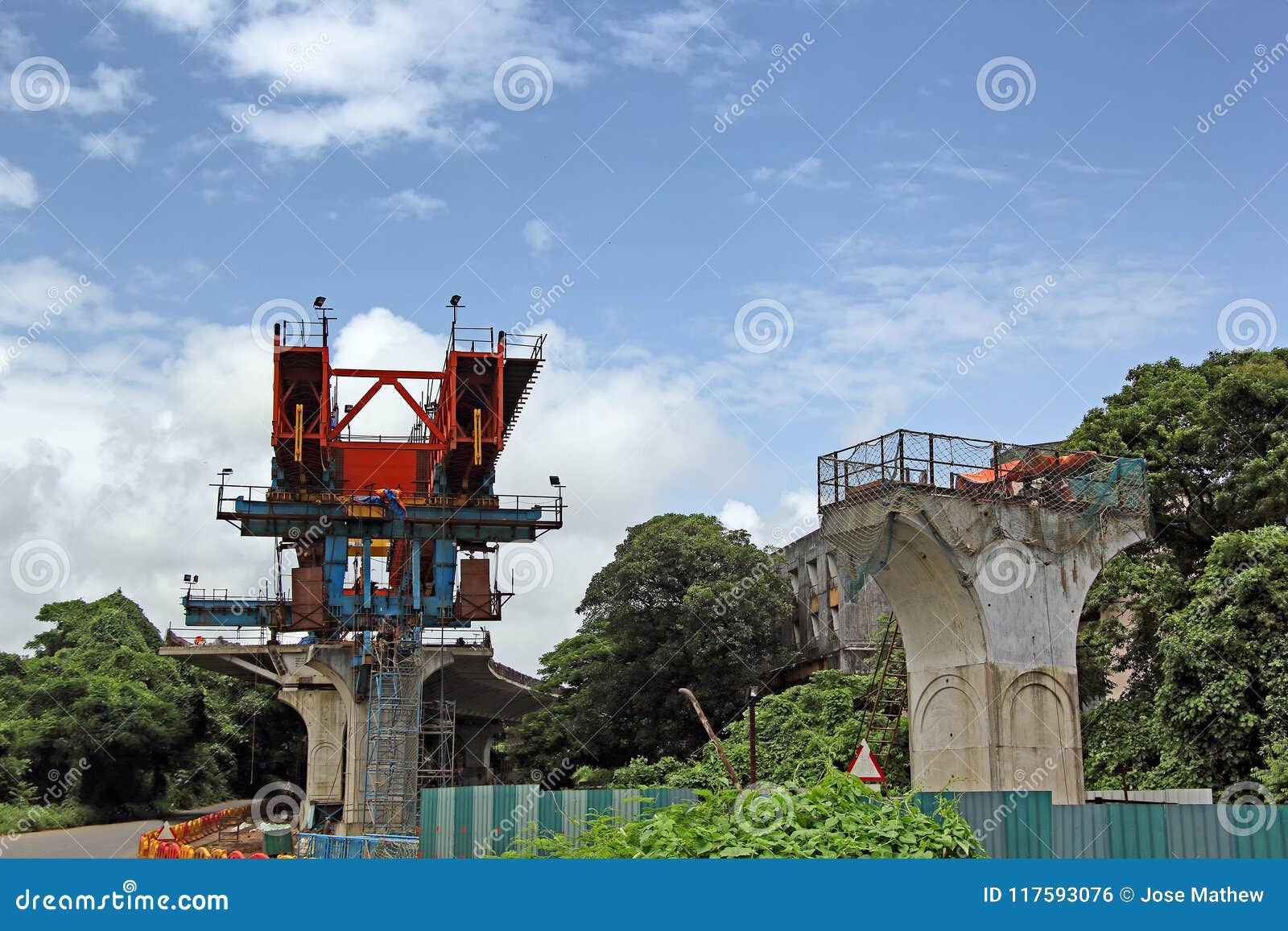 Construction of Elevated Road Stock Photo - Image of overpass, modern ...