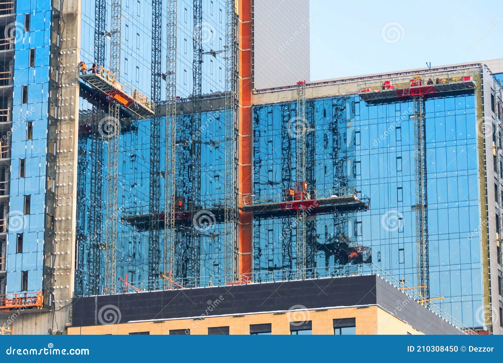 Construction Elevator Cradle, Building Glazing, for Finishing the ...
