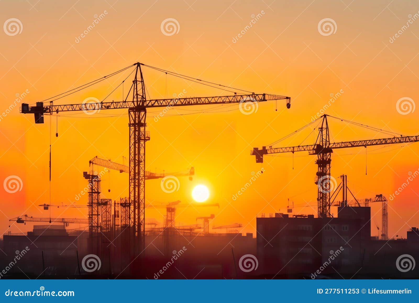 Construction And Engeneering Concept, Tower Crane Royalty-Free Stock ...