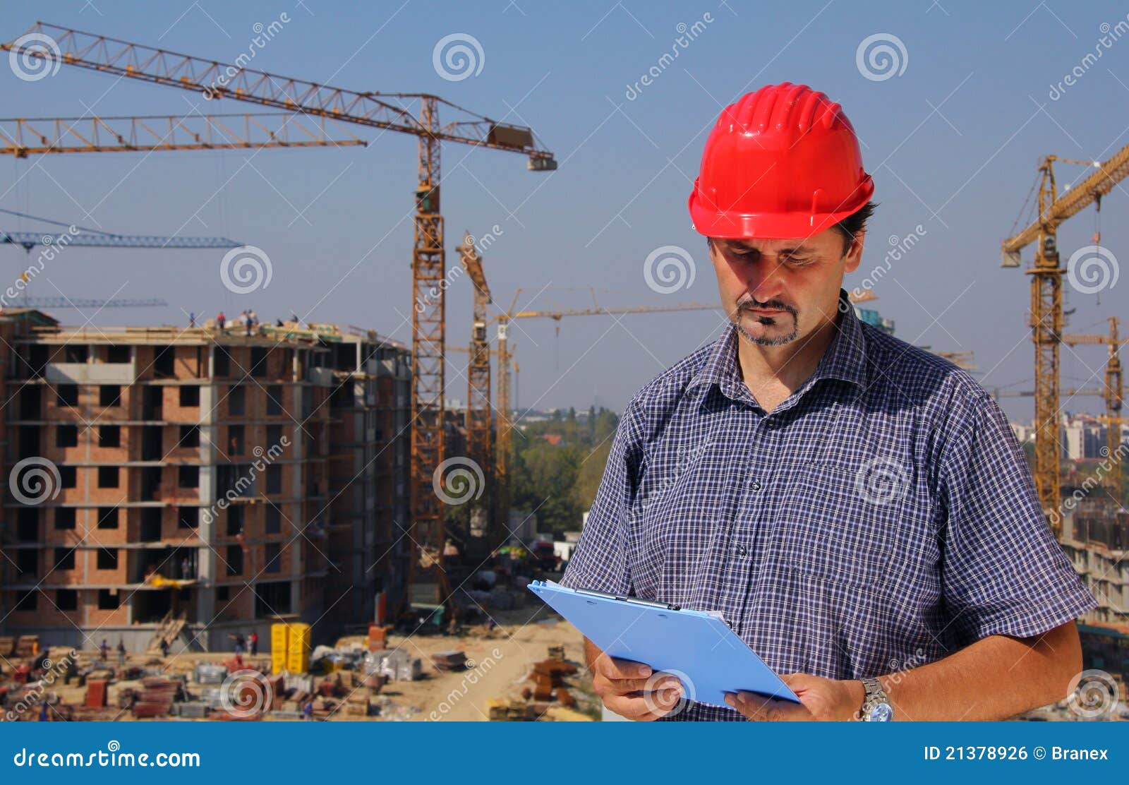 Construction engineer stock photo. Image of controlling - 21378926