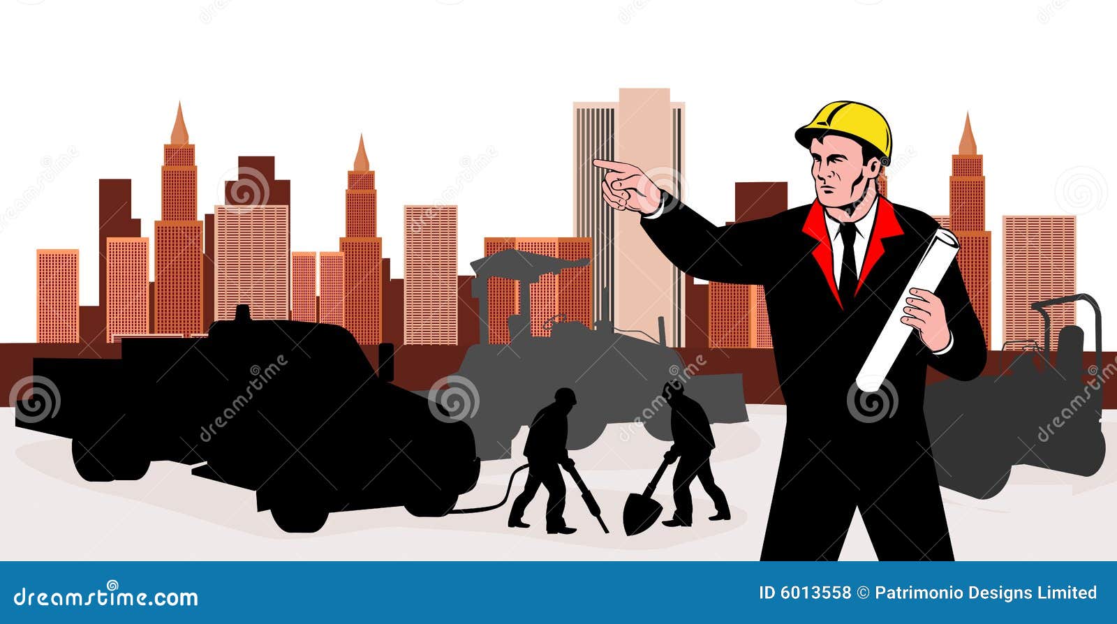 Construction engineer stock vector. Illustration of scoop - 6013558