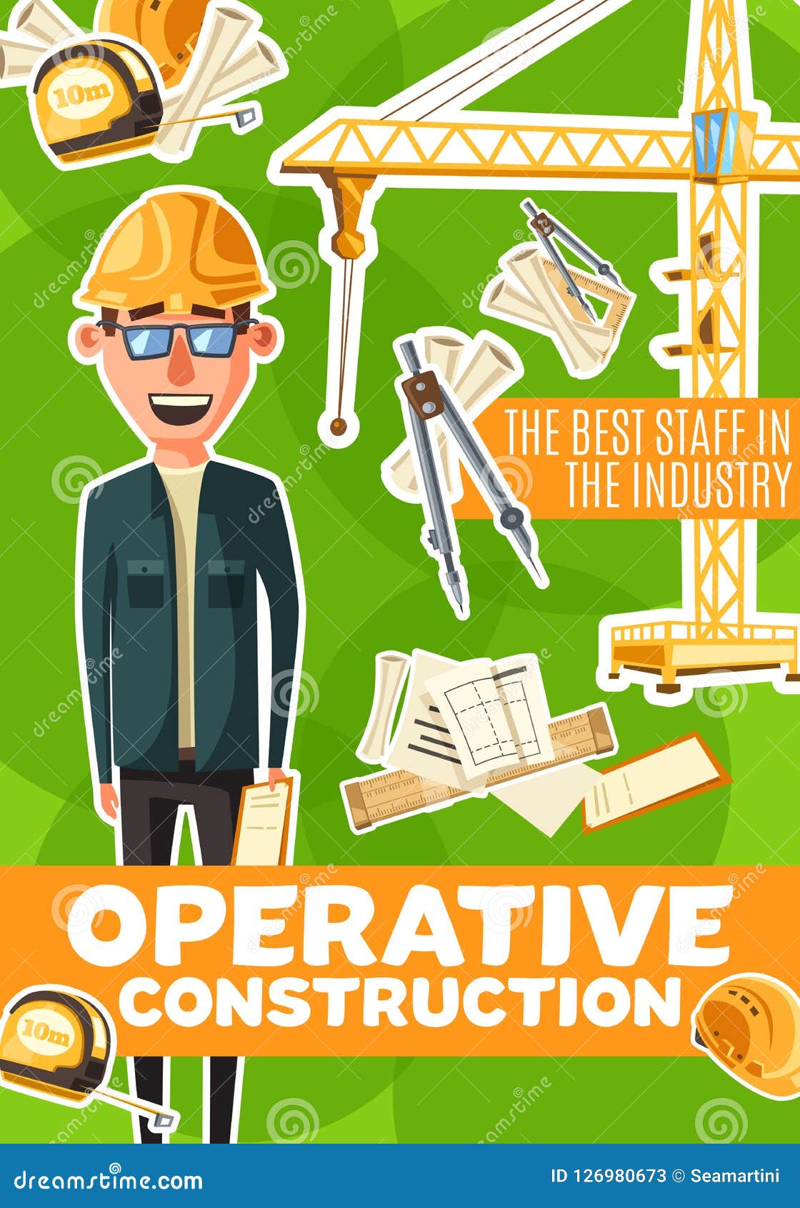 Construction Engineer or Architect Profession Stock Vector ...