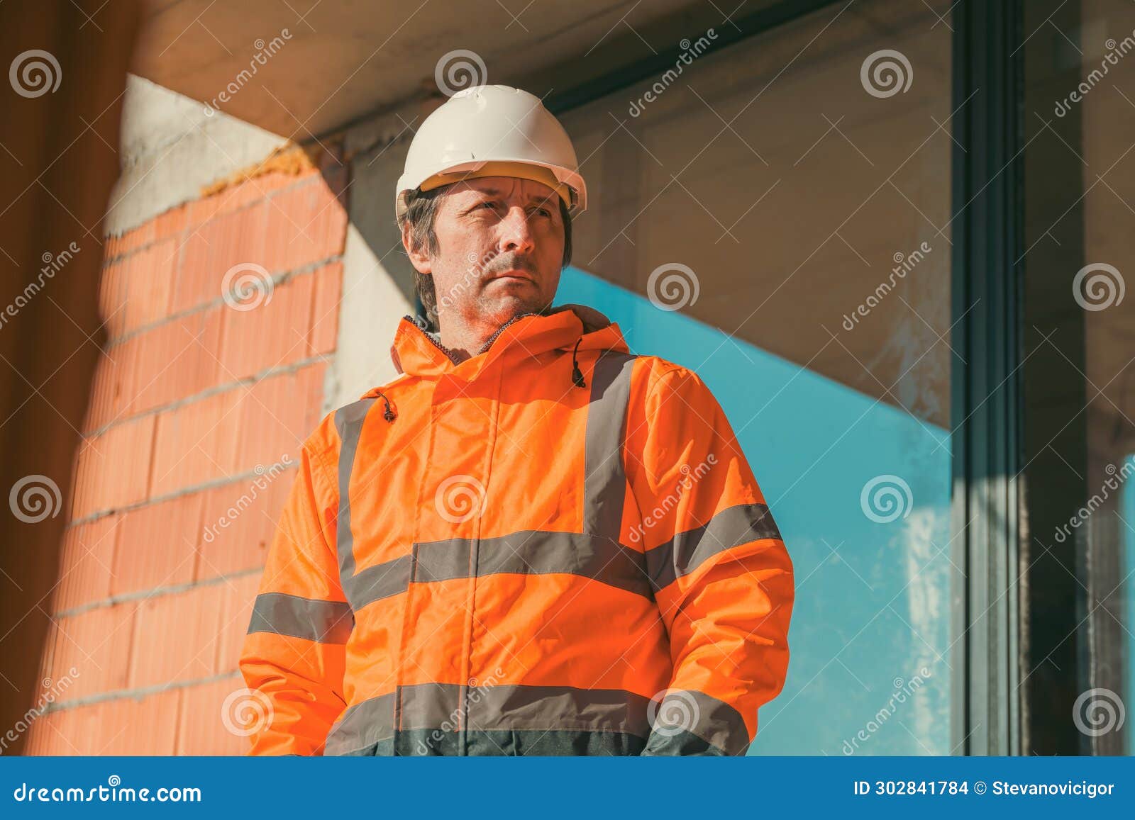 Construction Engineer during Building Site Inspection Stock Photo ...