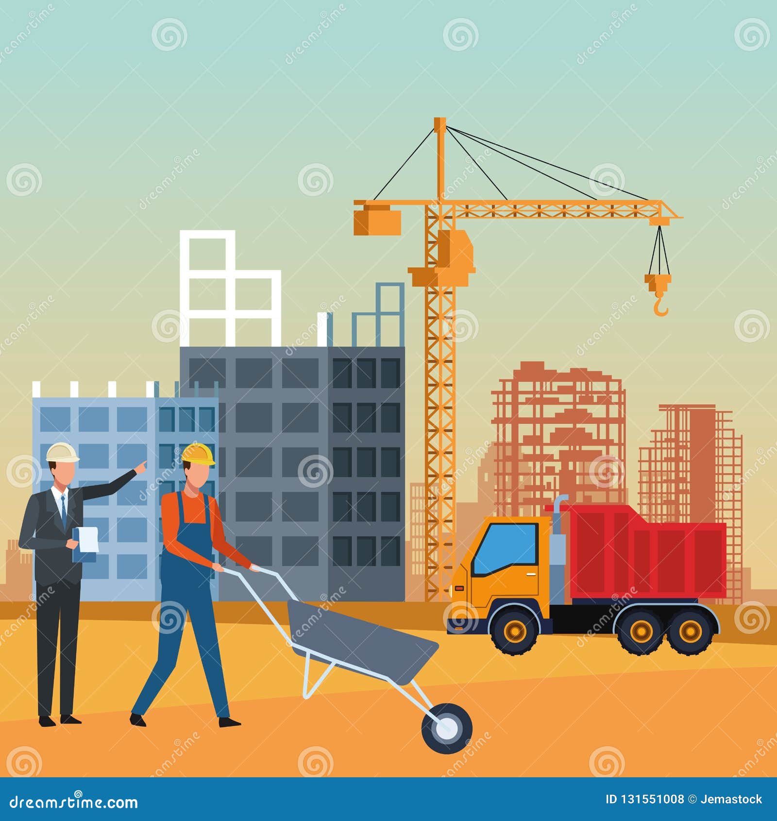 Construction Engineer Cartoon Stock Vector - Illustration of civil ...