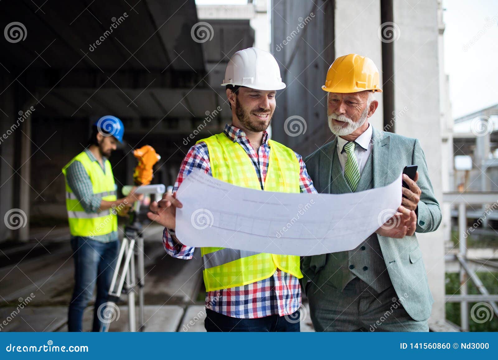 Construction Engineer with Foreman Worker Checking Construction Site ... Construction Engineer with Foreman Worker Checking Construction Site ...
