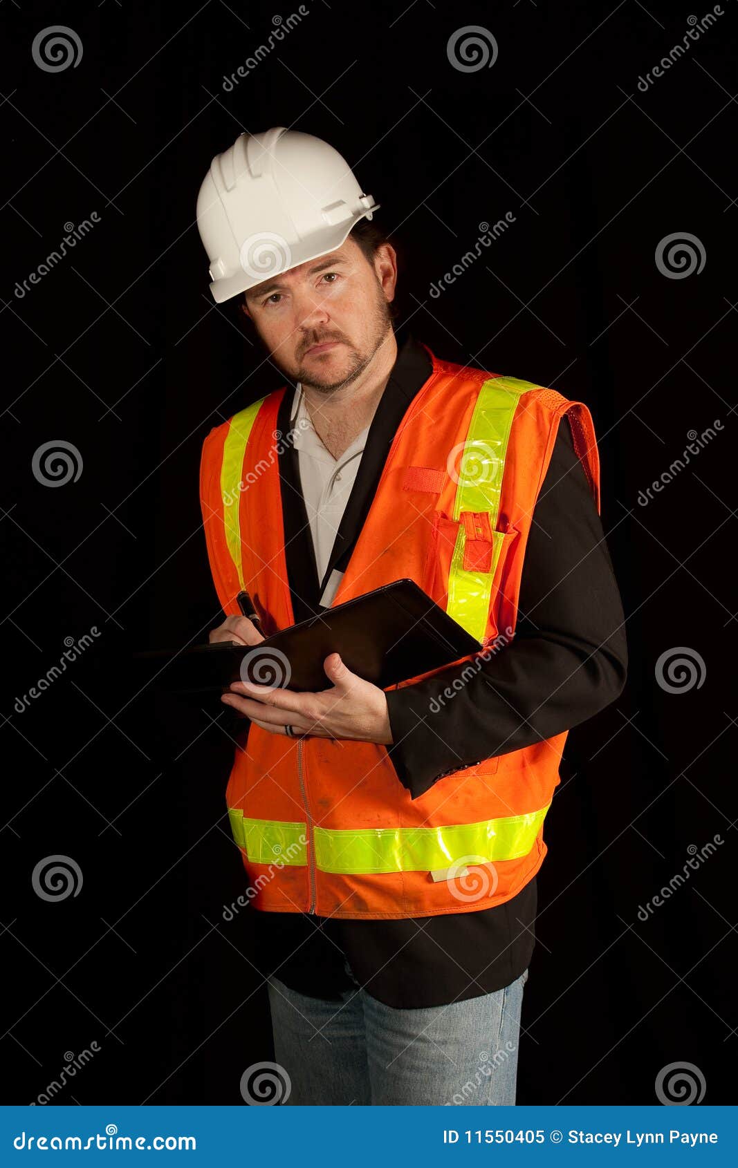 Construction Engineer in Hardhat Stock Image - Image of reflective ...