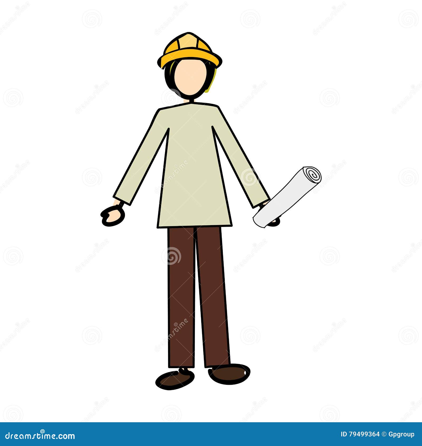 Construction Engineer Icon Image Stock Vector - Illustration of ...