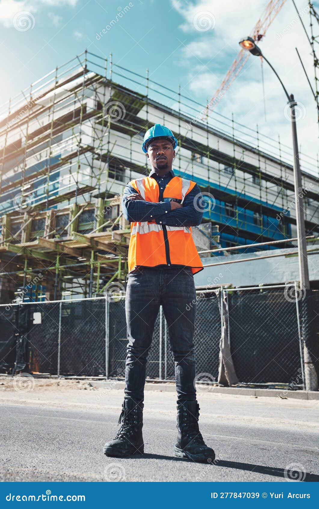 Construction, Engineer Man and Portrait at Building Project for ...