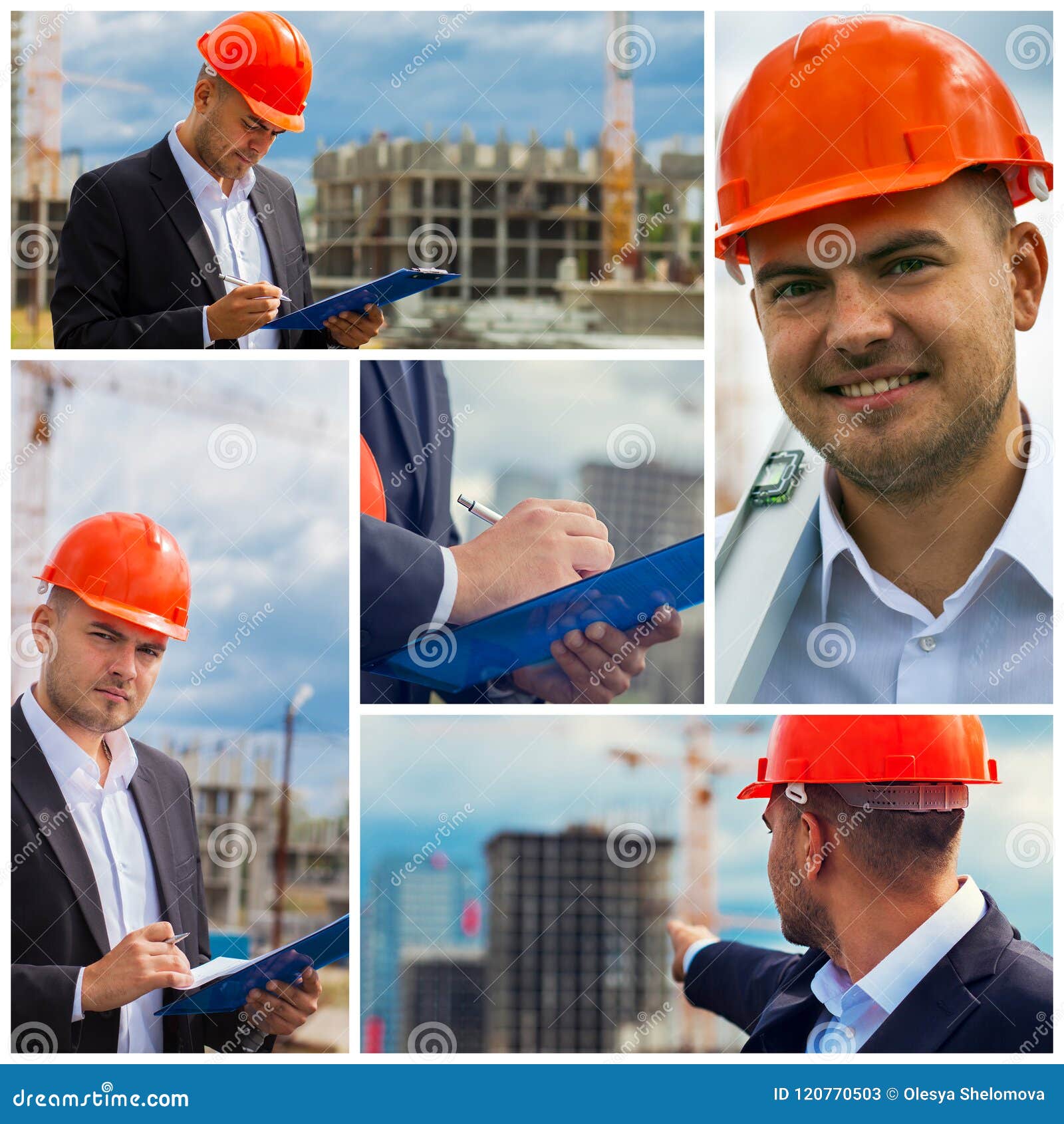 Construction Engineer at Site Stock Image - Image of crane, engineering ...