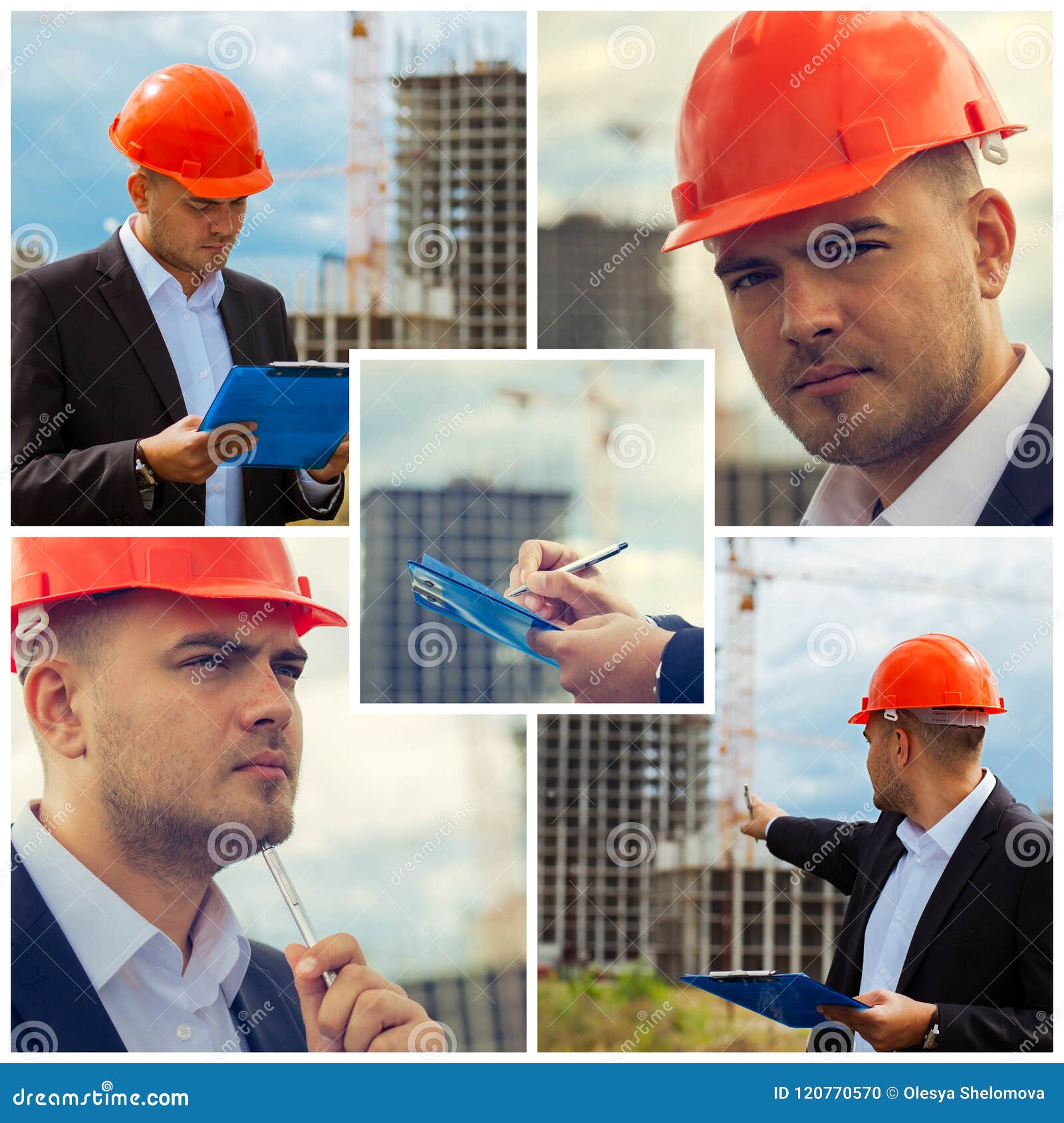 Construction Engineer at Site Stock Photo - Image of crane, outdoor ...