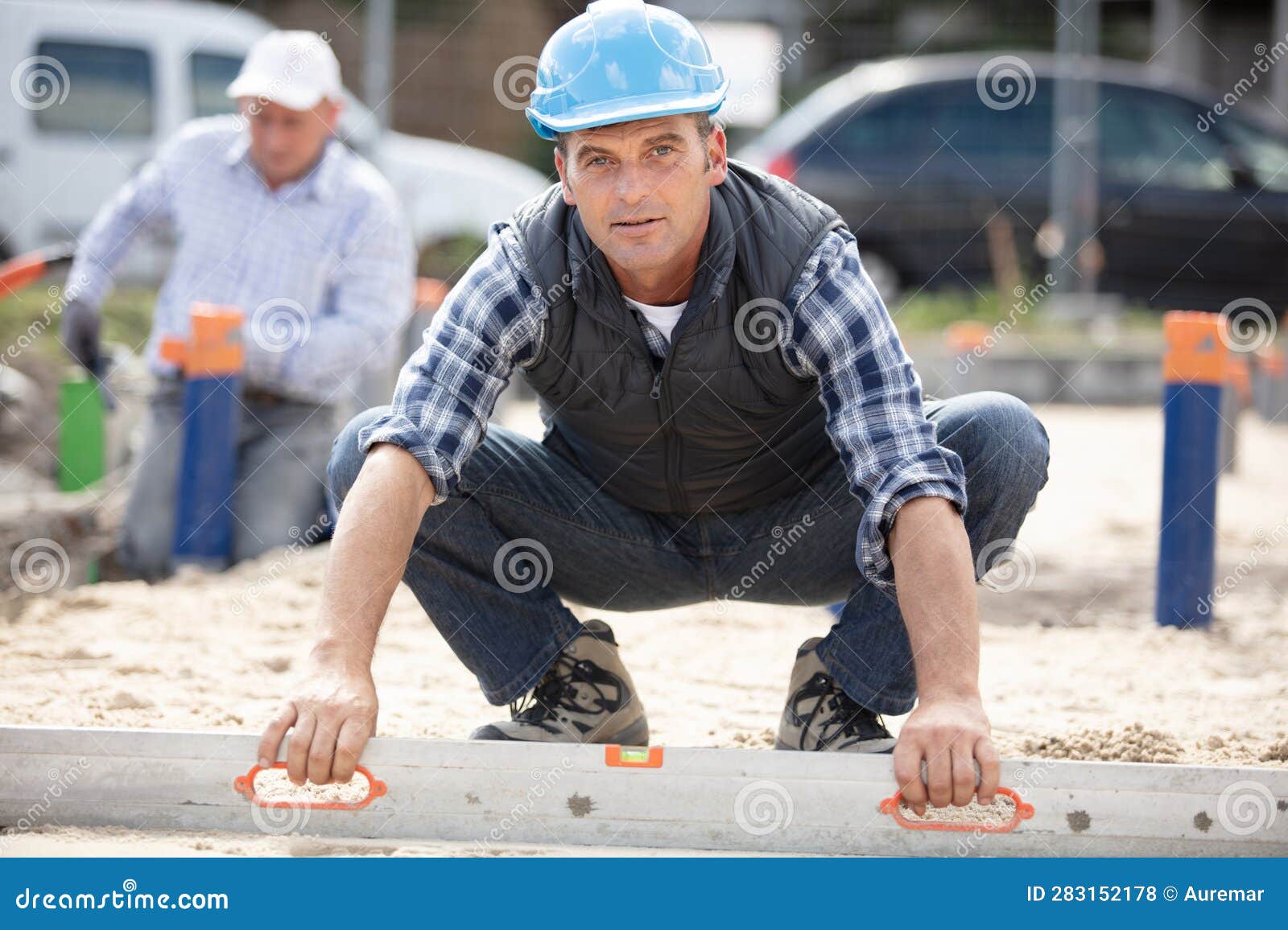 Construction Engineer Supervising Progress Construction Project Stock ...