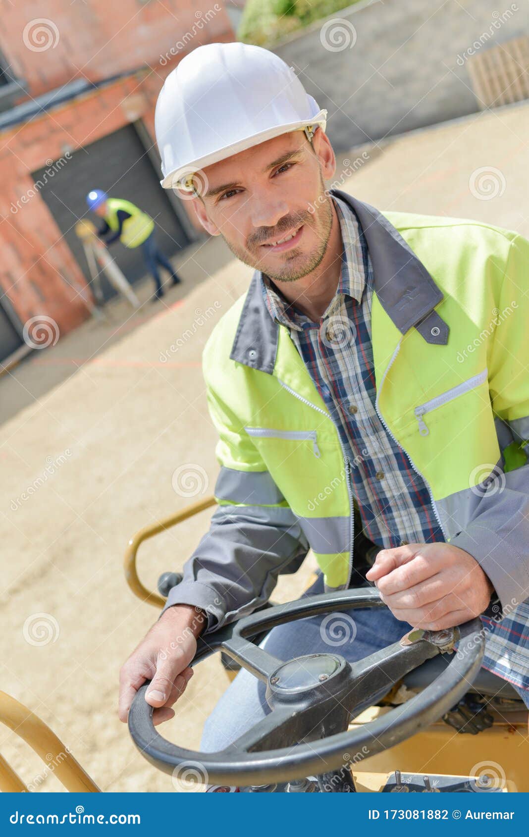 Construction Engineer Supervising Work at Building Site Stock Photo ...
