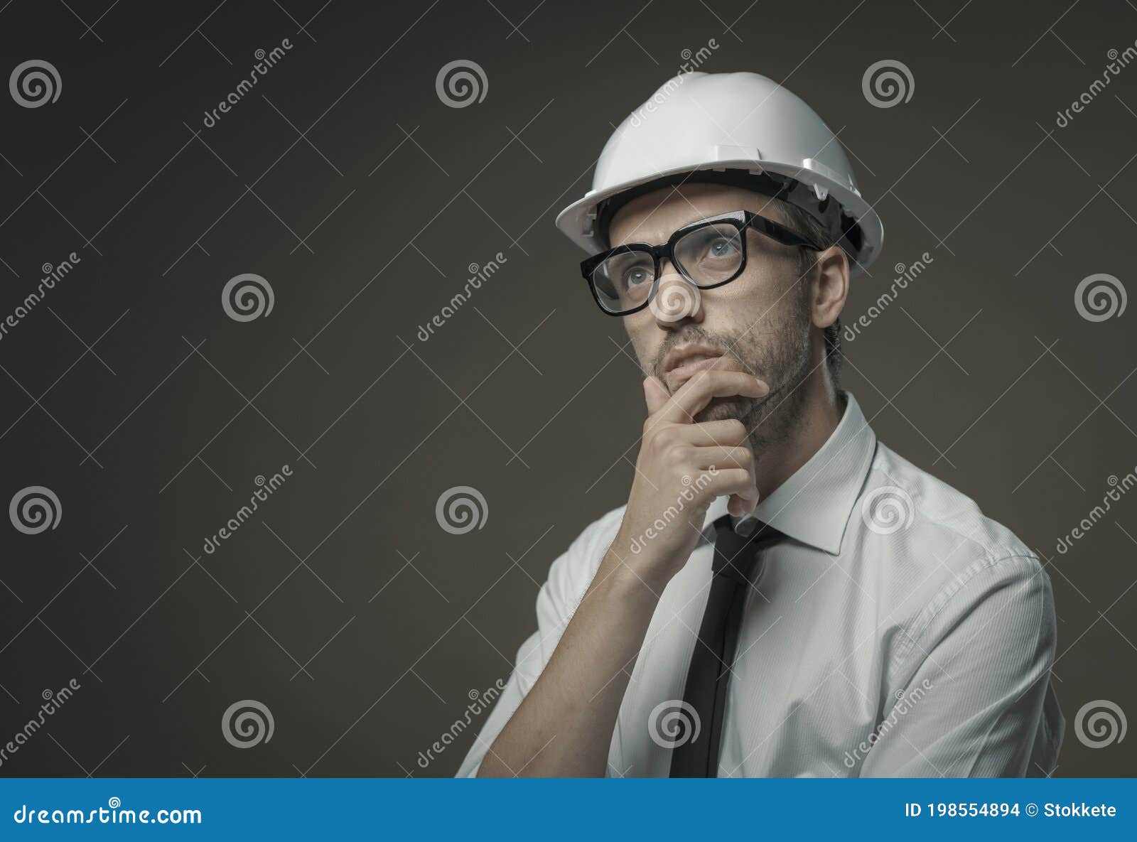 Engineer Thinking Stock Photo | CartoonDealer.com #8115720