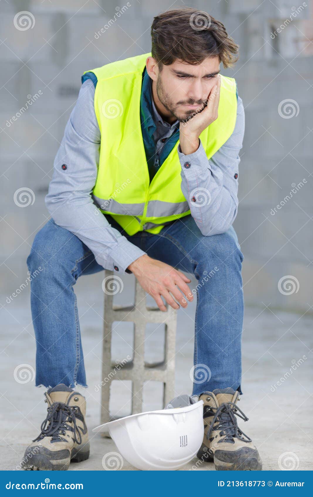 Construction Engineer Very Tired Stock Image - Image of professional ...