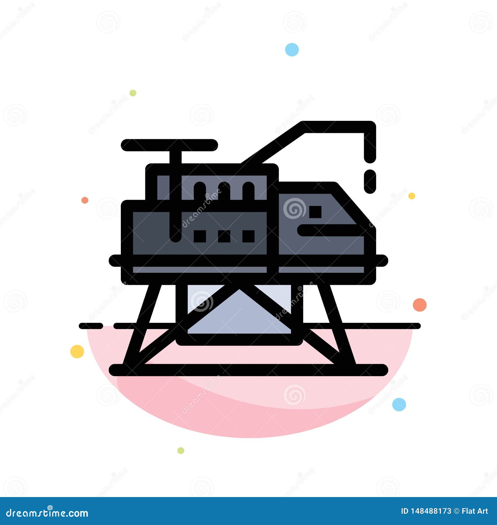 Construction, Engineering, Laboratory, Platform Abstract Flat Color ...