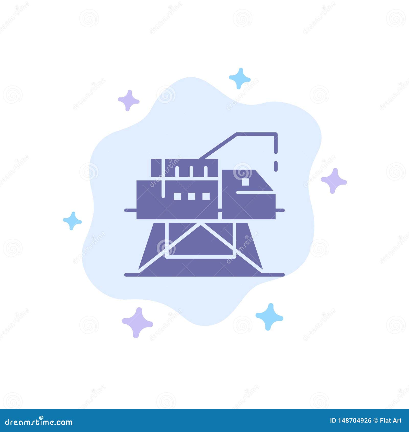 Construction, Engineering, Laboratory, Platform Blue Icon on Abstract ...