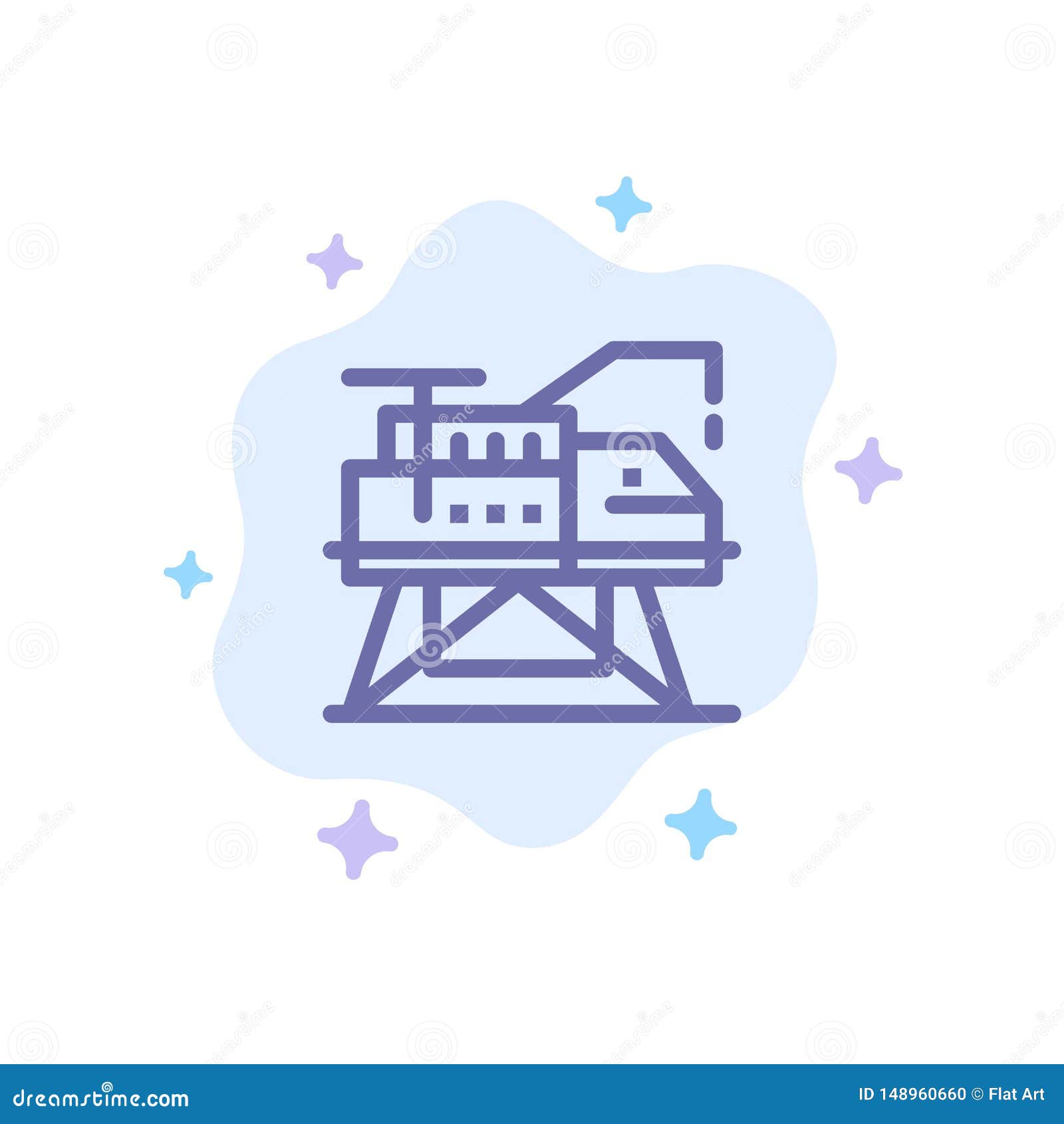 Construction, Engineering, Laboratory, Platform Blue Icon on Abstract ...