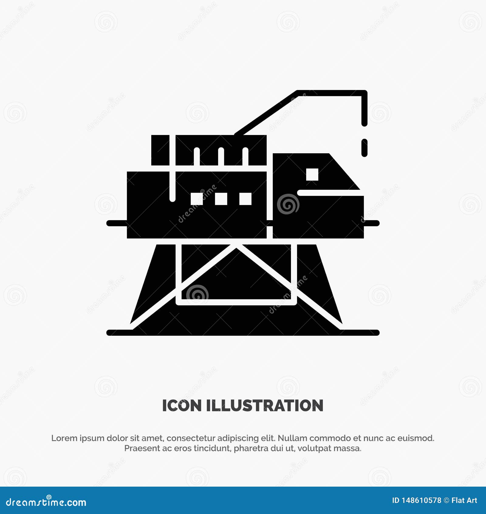 Construction, Engineering, Laboratory, Platform Solid Glyph Icon Vector ...