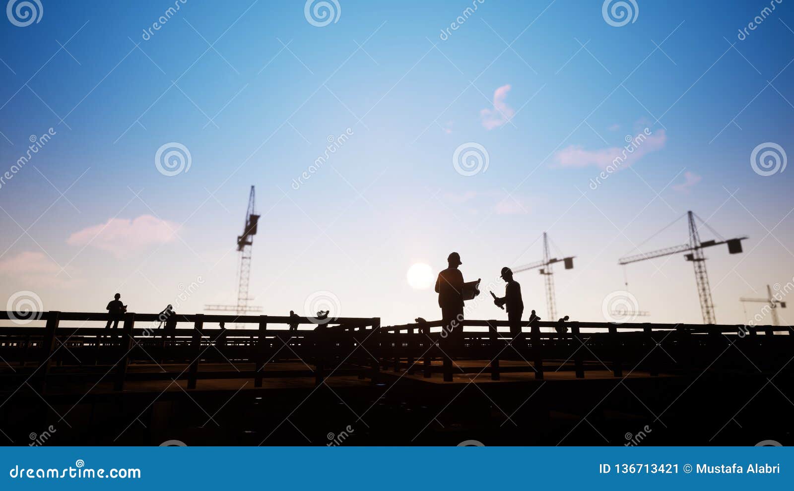 Construction Engineers, Architects, Builder Workers, Flat Vector Illustration Set ...