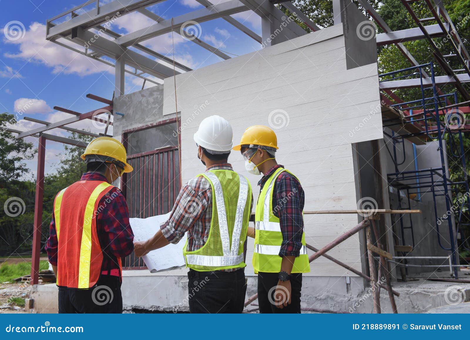 Construction Engineers Supervising Stock Image - Image of civil, earth ...