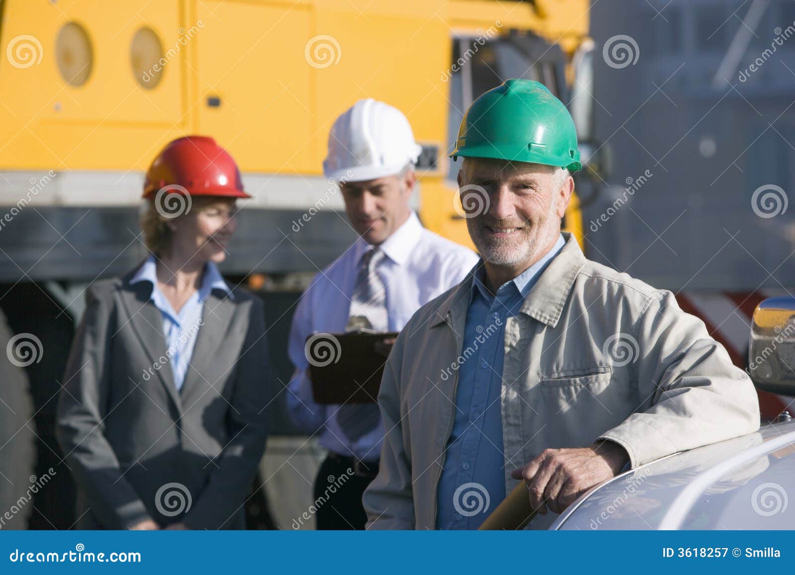 Construction Engineers Taking Notes Stock Image - Image of unity, plan ...