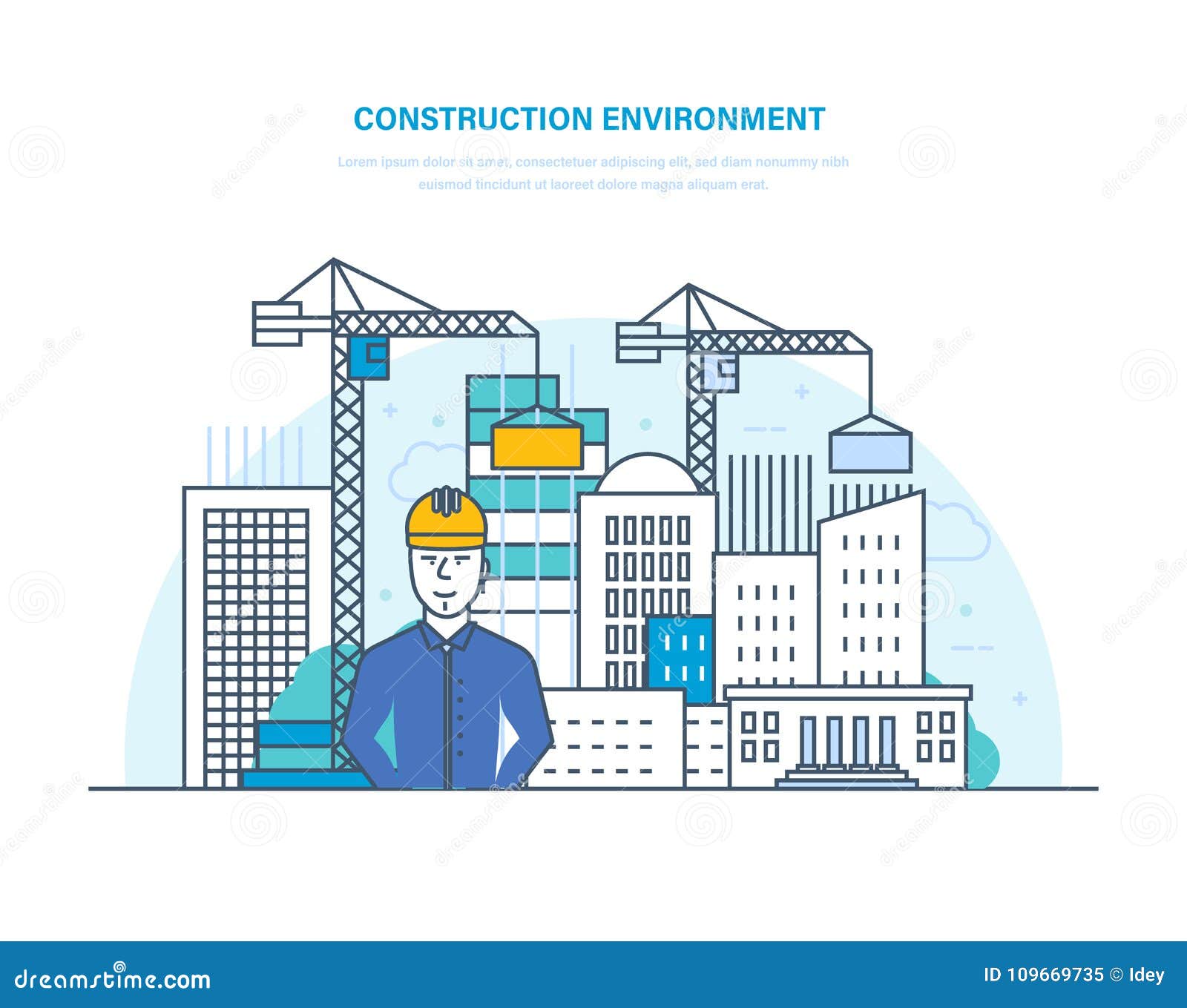 Construction Environment. Control For Process Building Home. Building ...