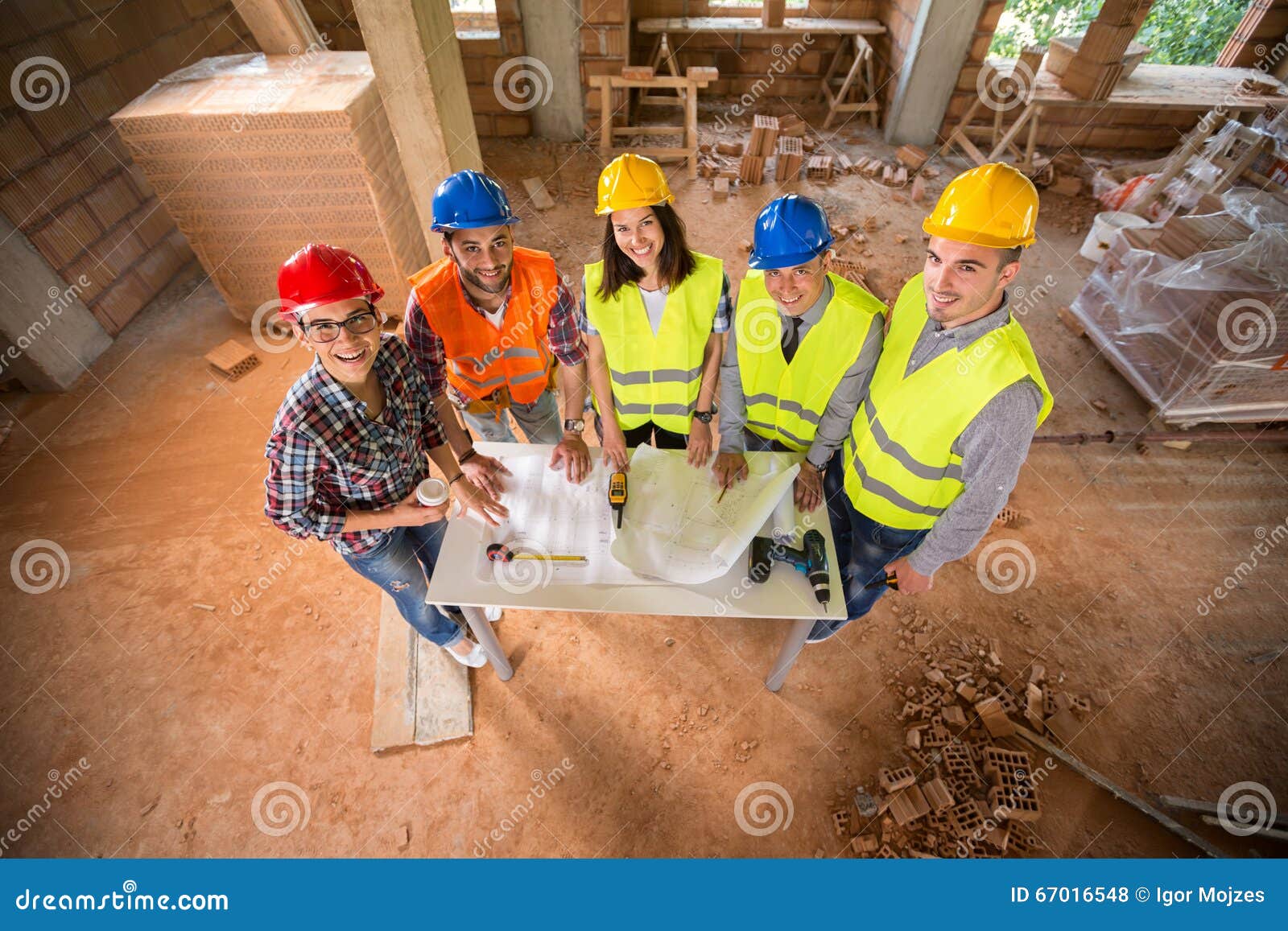 Construction Equip on the Working Place Stock Photo - Image of ...