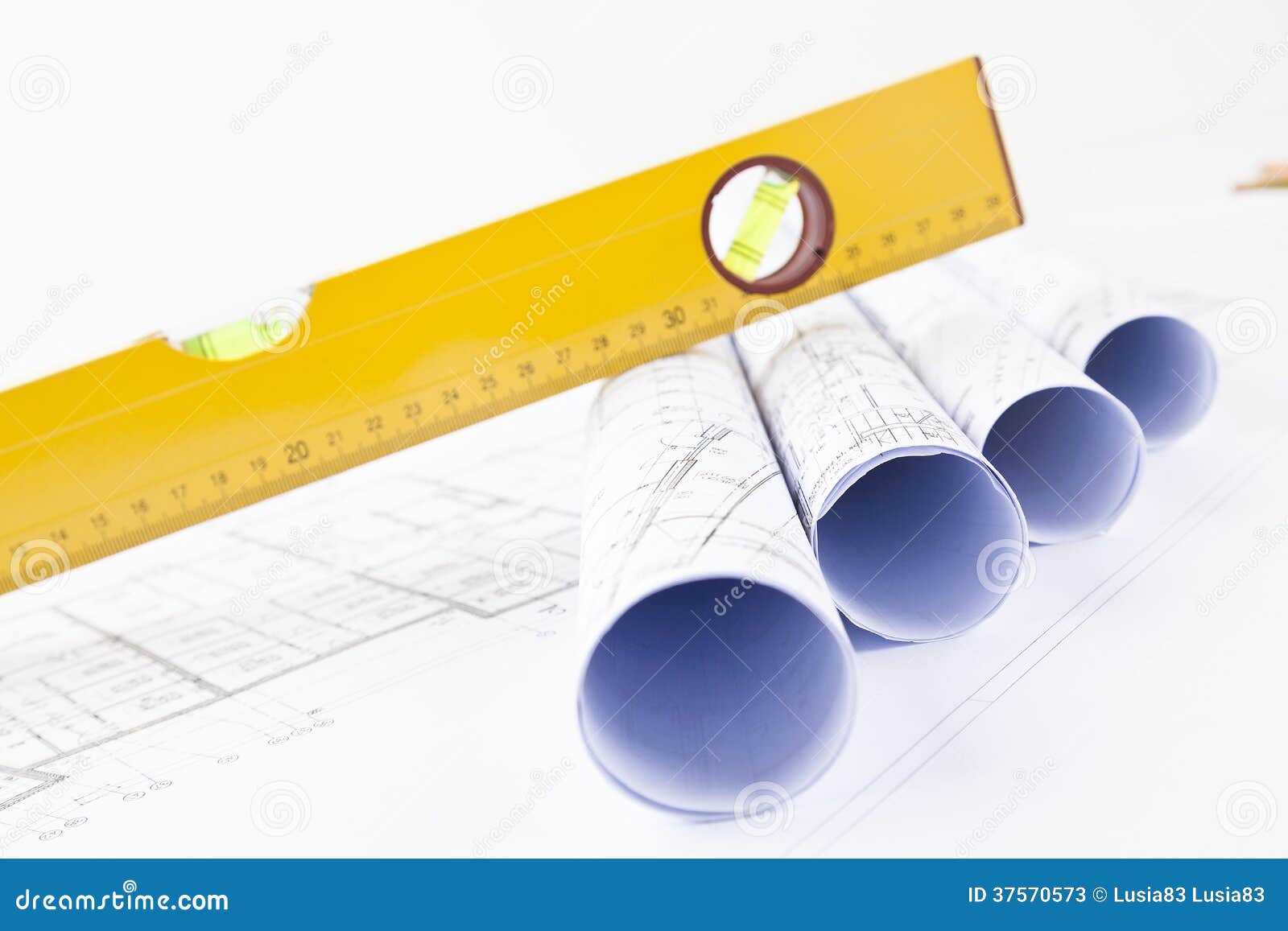 Construction Equipment and Architectural Rolls Stock Image - Image of ...