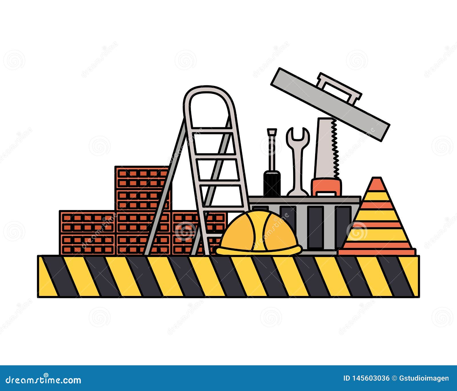Construction Equipment Icon Stock Illustration - Illustration of tools ...
